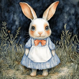 11 Easter Bunny Poster Digital Images Rabbits Spring Equinox Art Large ...