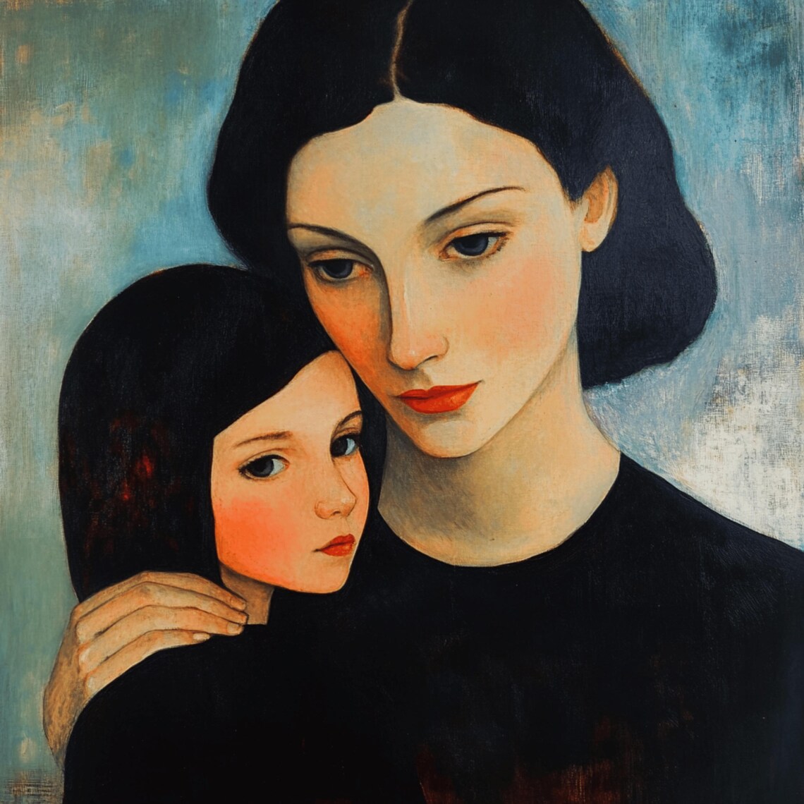 16 Mother and Child Portrait Digital Images Art Prints - Emotional Wall ...