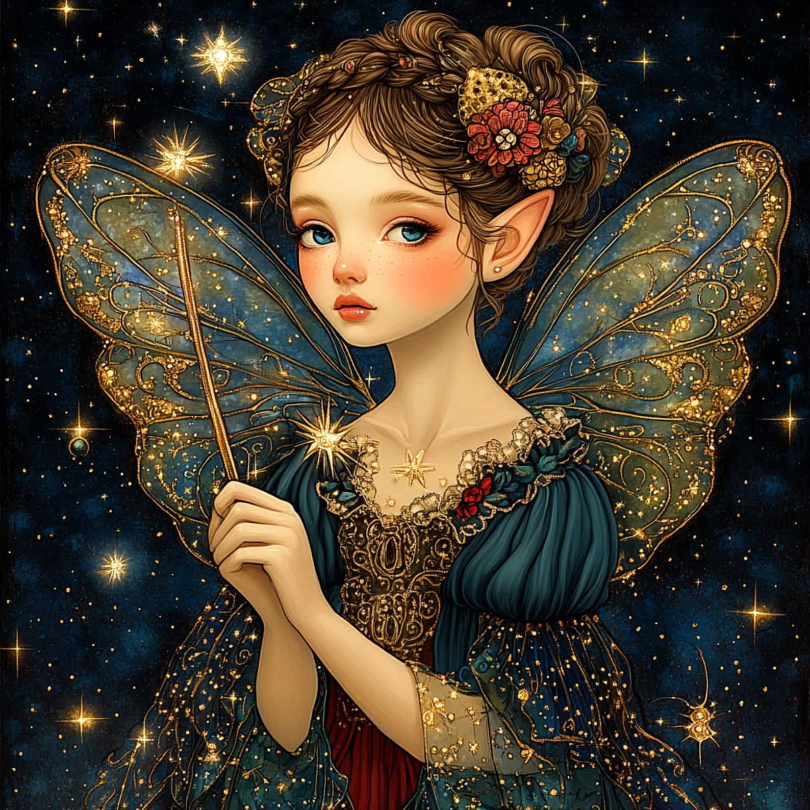 11 Fantasy Fairy Digital Artwork, Large Square Fairies Printable ...