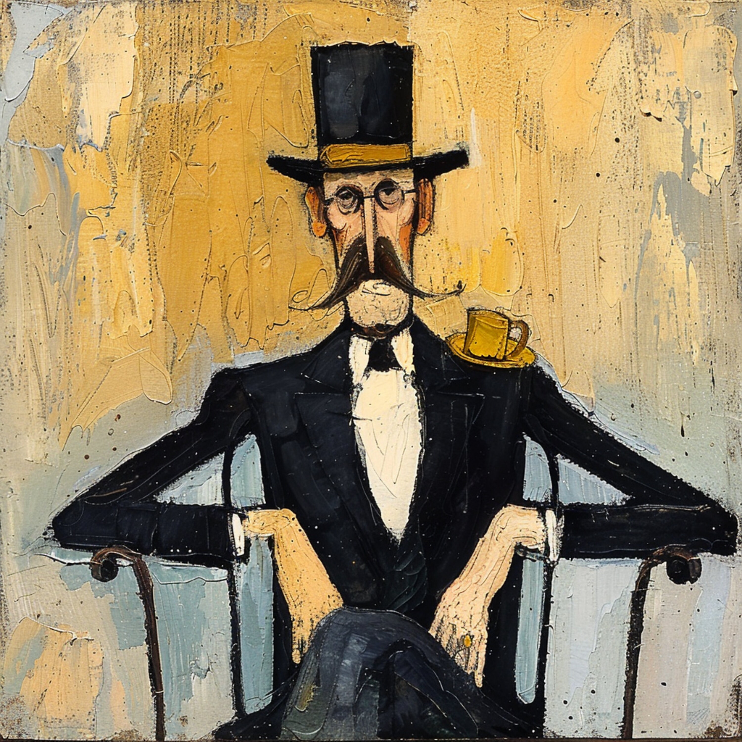 ELEVEN Vintage Style Distinguished Gentlemen Artwork, Large Wall Art ...