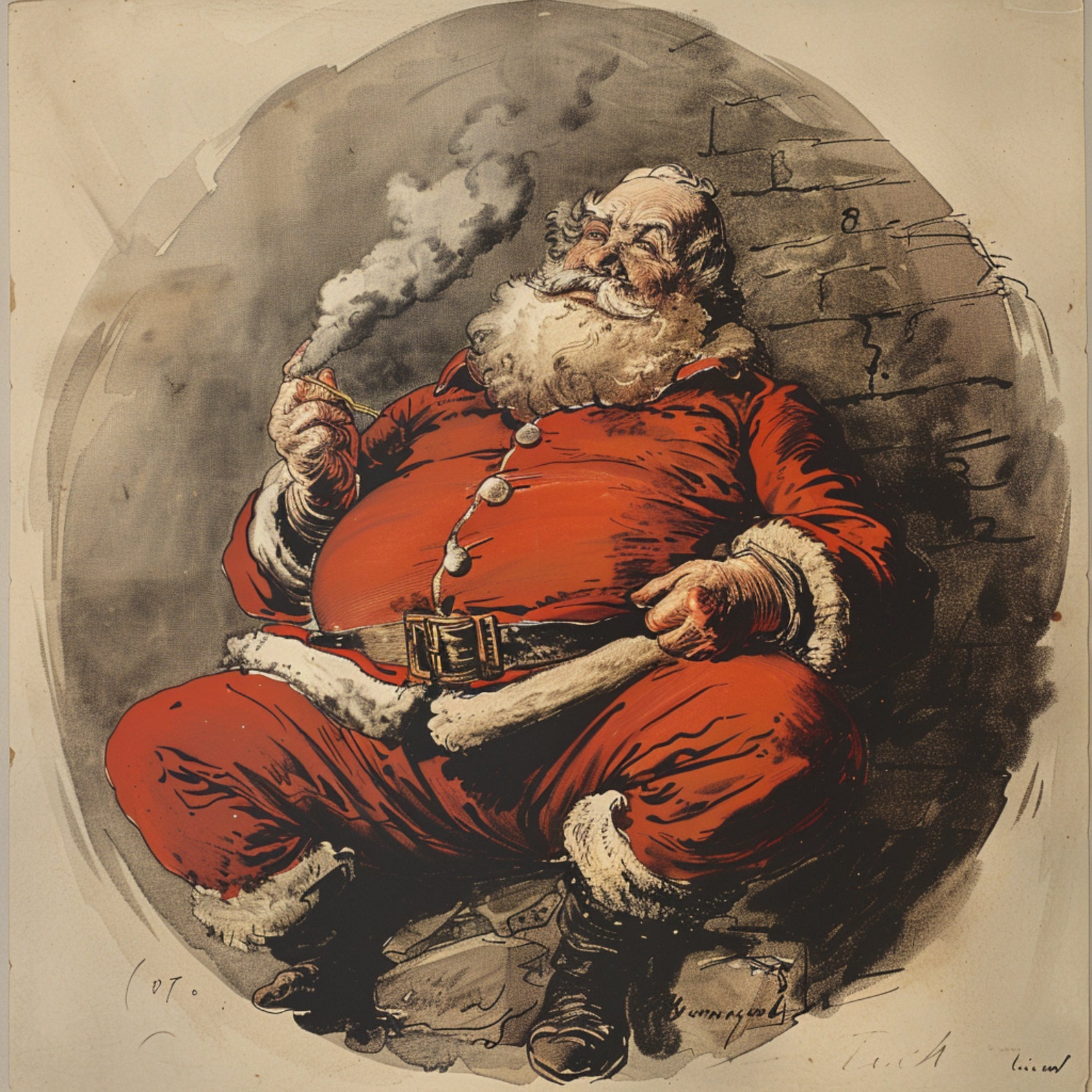 24 Vintage Christmas Santa Digital Download, Retro Santa Claus Images ...