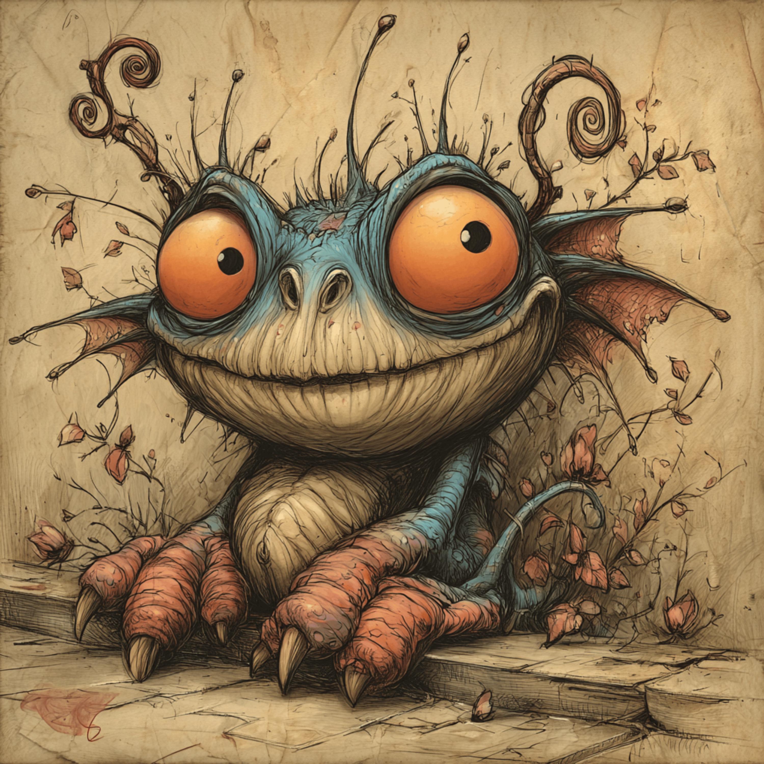 16 Kids Fantasy Creature Art, Digital Download PNG, DIY Kids Room Decor ...