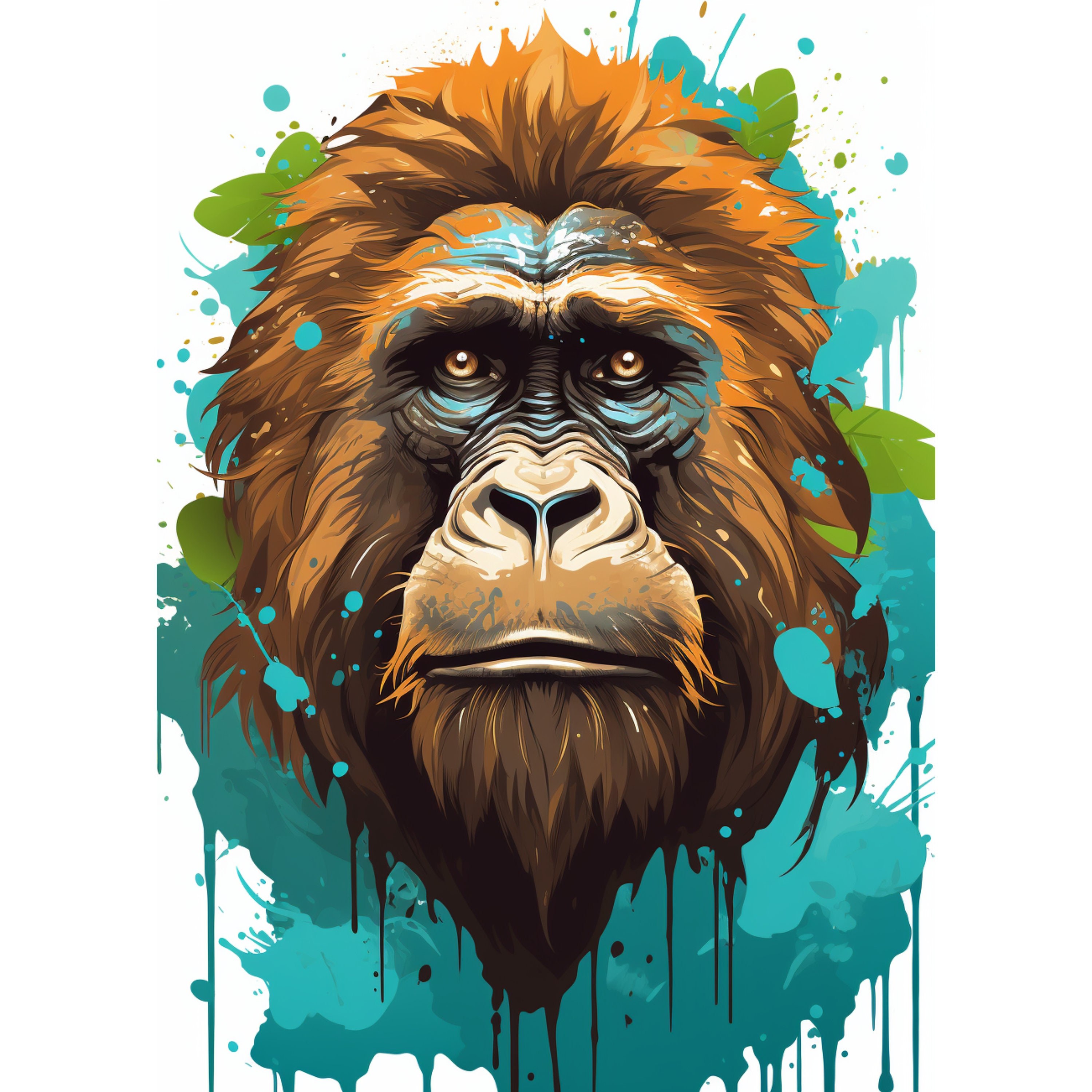 TWENTY Gorilla Digital Prints, Mother and Child Gorilla, Majestic Male ...