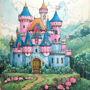 11 Whimsical Pastel Sketch Children's Illustrations, Digital Images ...