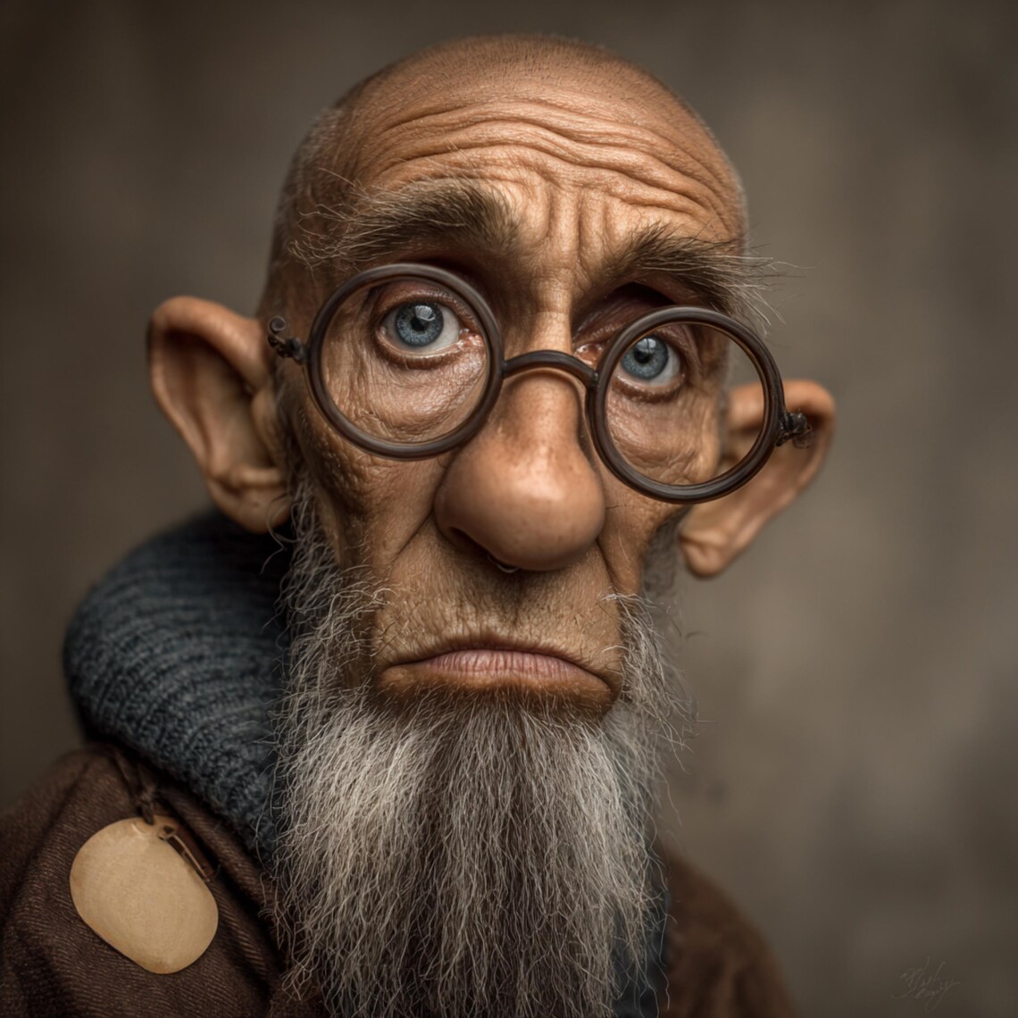 Weird Man Character Art: Whimsical Portrait PNG Bundle (digital ...