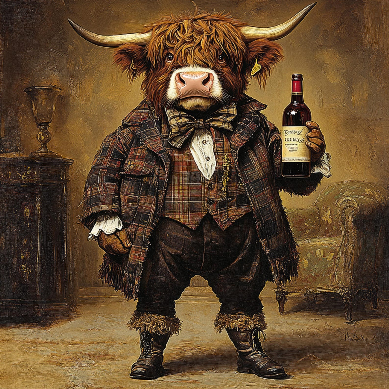15 Scottish Highland Cow Prints, Digital Images Set, Large Square ...