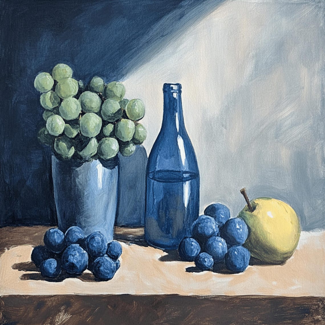 12 Monochrome Blue Still Life Digital Art Images - Elegant Wall Art ...