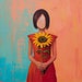EIGHT Flower Girl Digital Images, Wall Art, Vibrant Artwork, Home Decor ...
