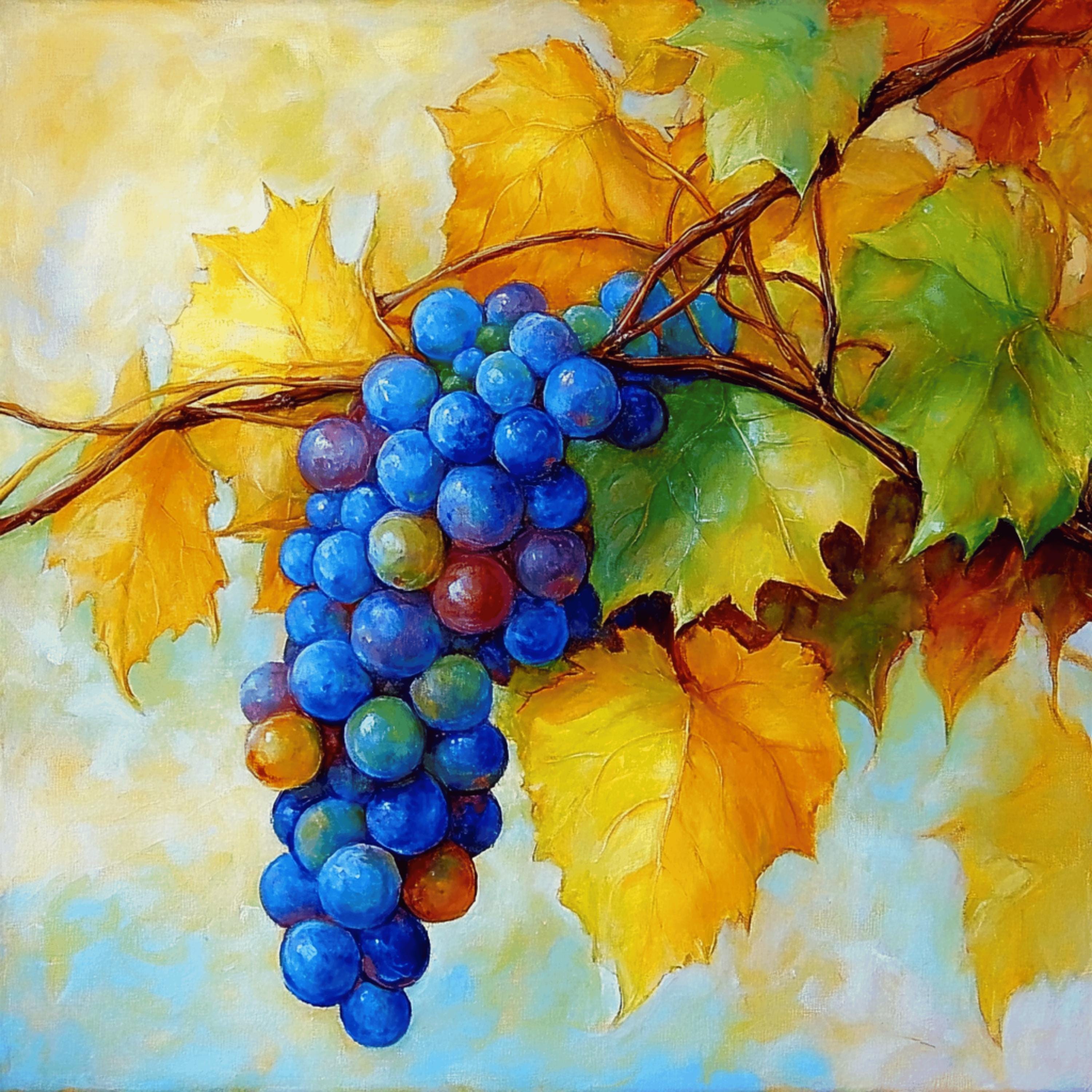 Vibrant Grapevine Art Print: Kitchen Dining Decor (digital Images) - Etsy
