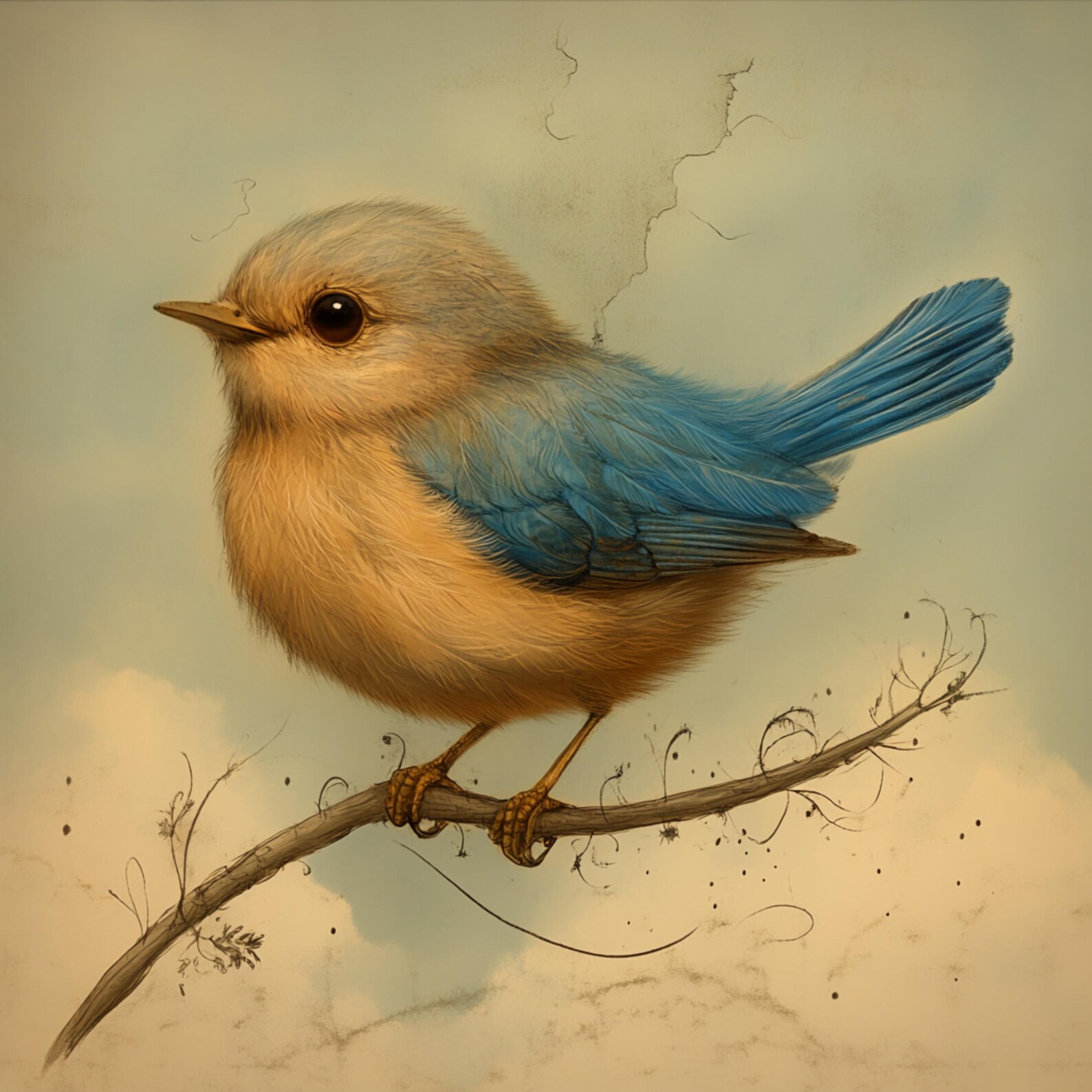 Chickadee Bird Prints: Vintage DIY Wall Art, Nursery Decor (digital ...