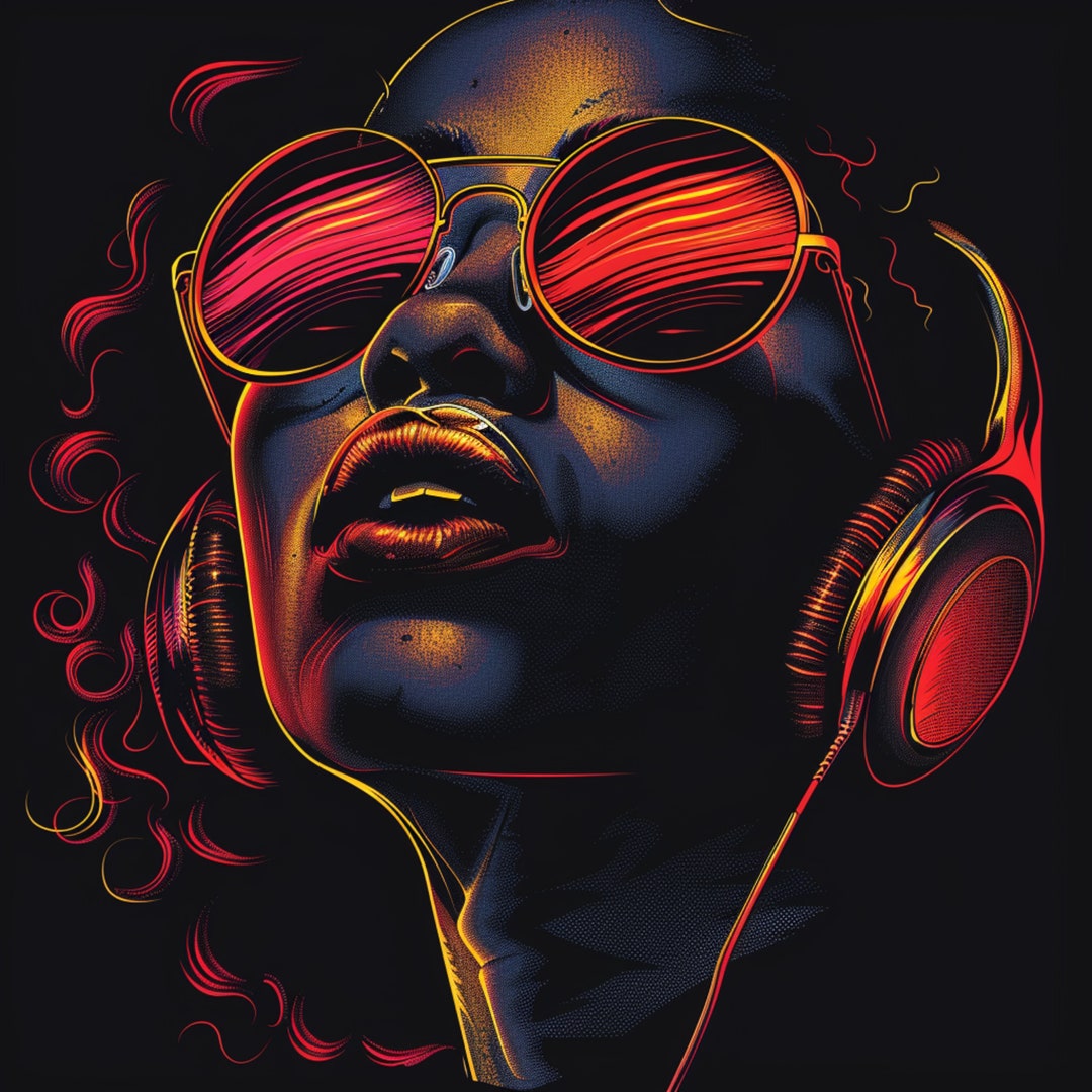 TWELVE Vibrant Wall Art, Modern Music Art, Bedroom Decor, Contemporary ...