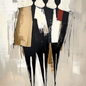 Abstract Figures Portraits, Set of 12 Digital Images, Large Art Poster ...