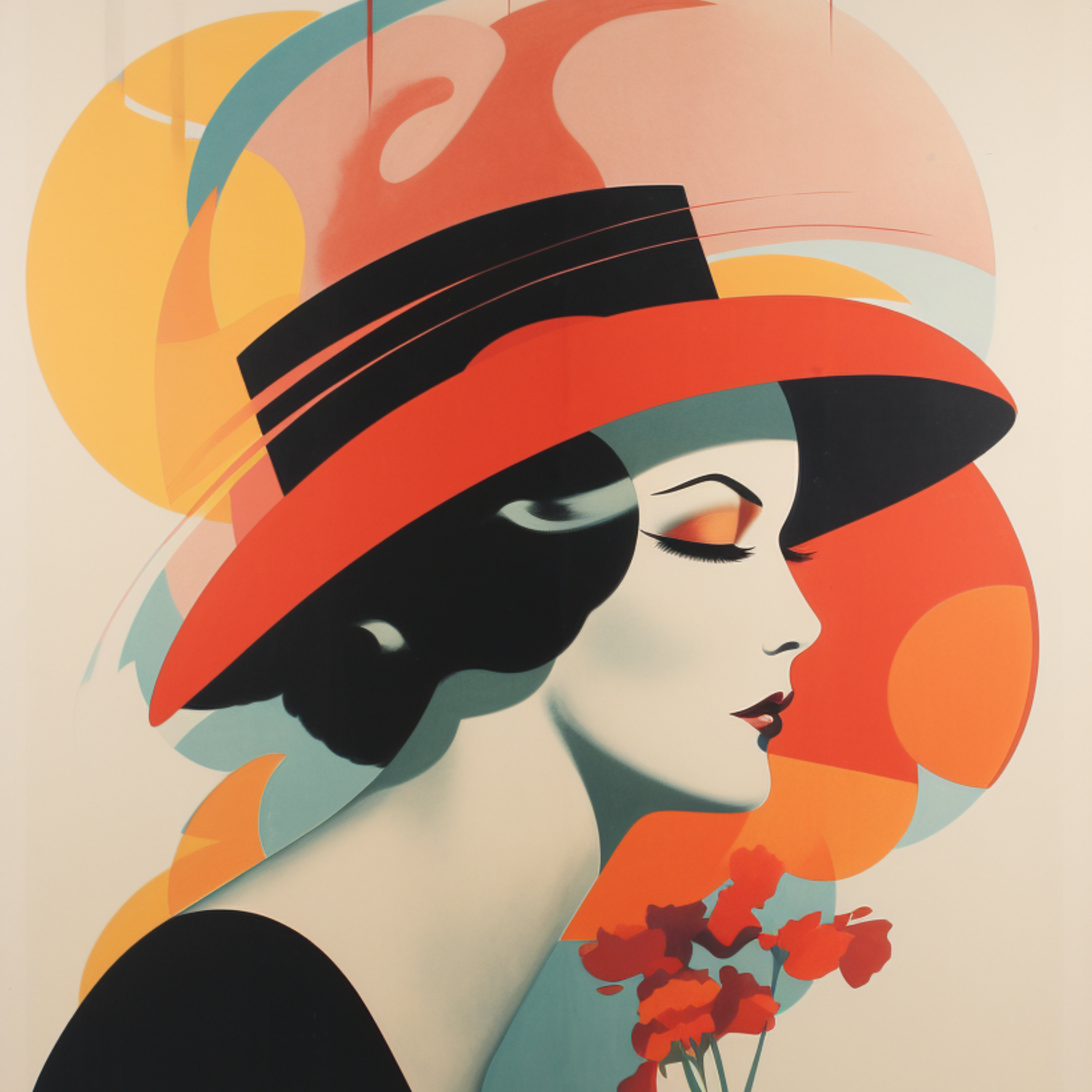 TEN Art Deco Female Portraits Wall Decor Instant Printable Digital ...