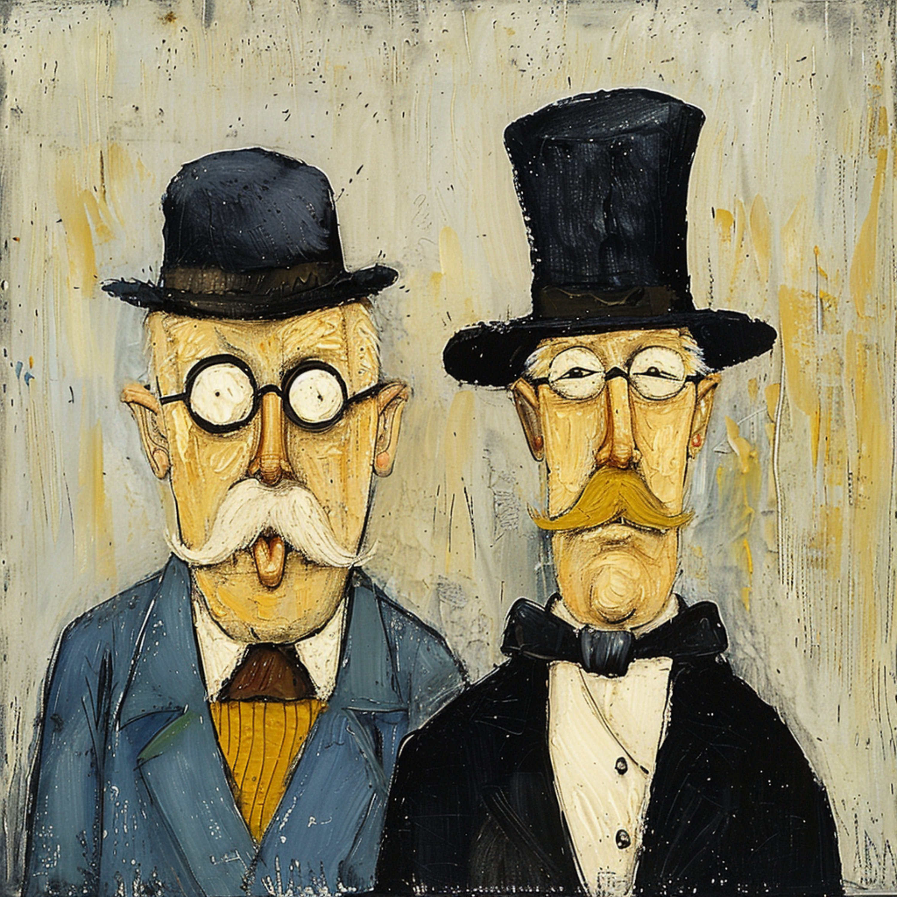 ELEVEN Vintage Style Distinguished Gentlemen Artwork, Large Wall Art ...