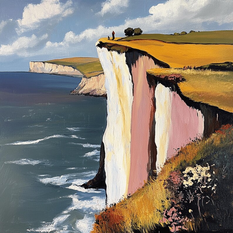 Cliff View Art - 15 Printable Digital Landscape Images for Coastal Wall ...