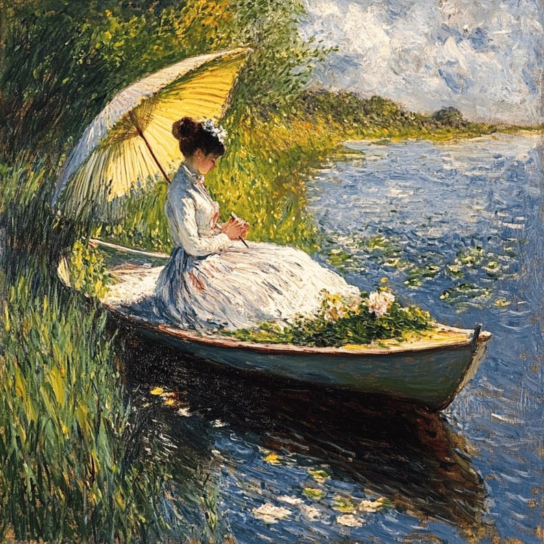 60 Monet-inspired Digital Artwork Images - Impressionist Style Nature ...