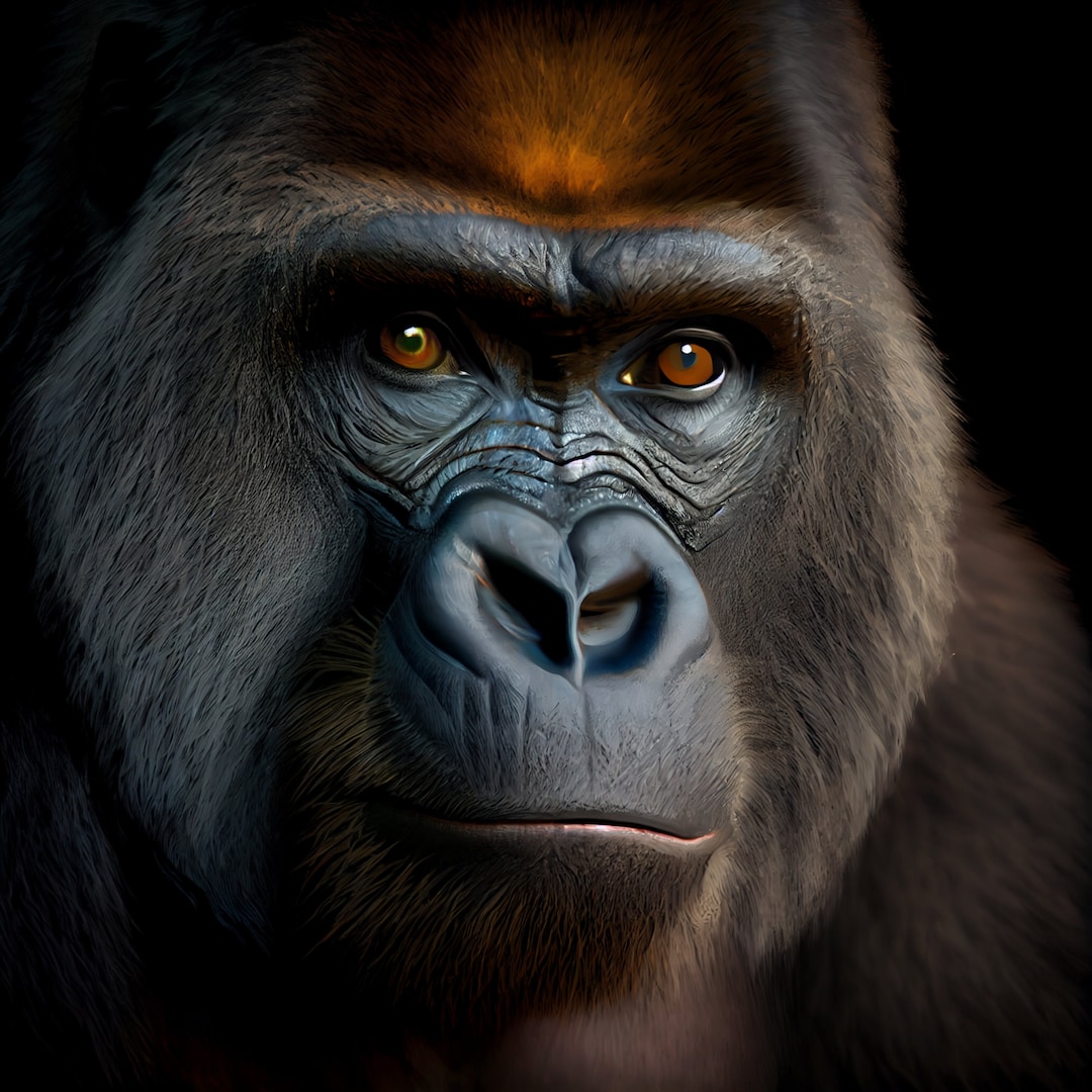 TWENTY Gorilla Digital Prints, Mother and Child Gorilla, Majestic Male ...