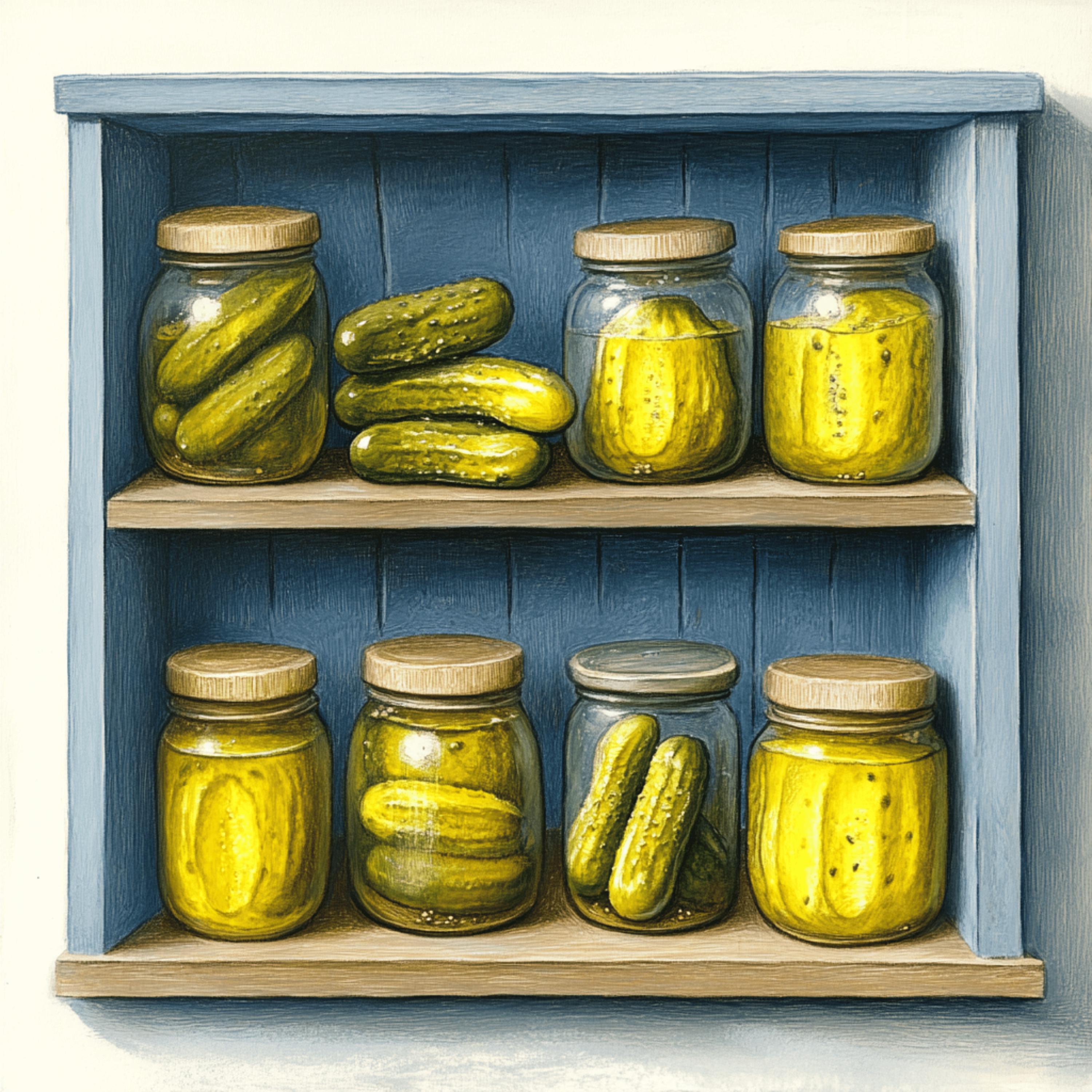 Kitchen Dining Room Wall Decor Dill Pickle Artwork Print Large Square ...