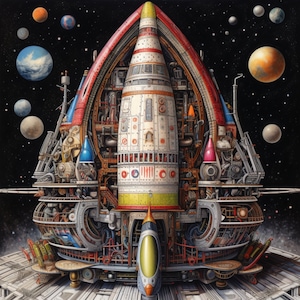 NINE Space Shuttle Rocket Launch Poster, Digital Download, Rocket ...