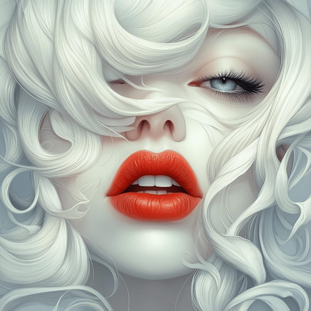24 Ethereal Silver Hair Female Portraits Elegant Fantasy Art Collection ...