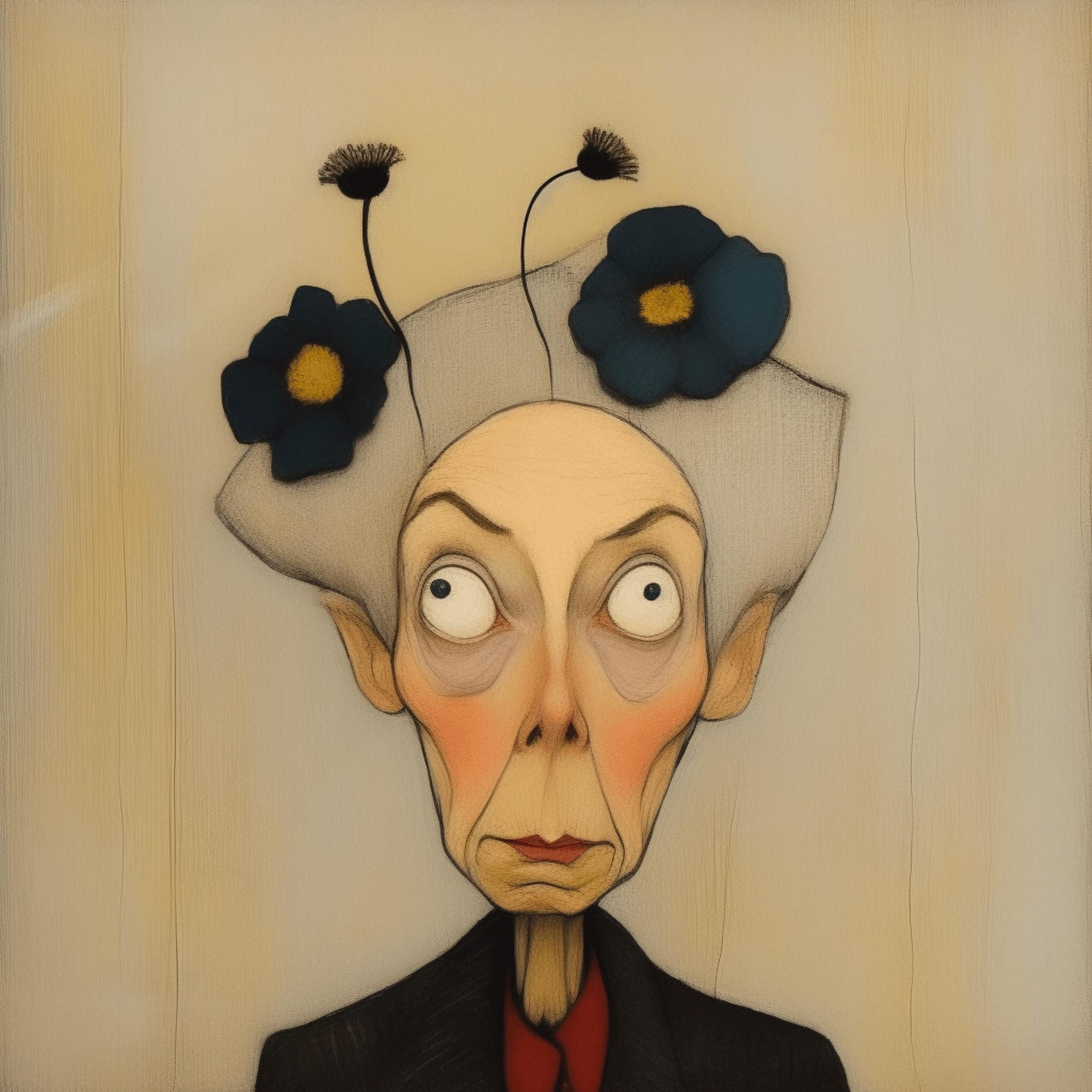 40 Quirky Lady and Gentleman Wall Art Prints, Character Portraits for ...