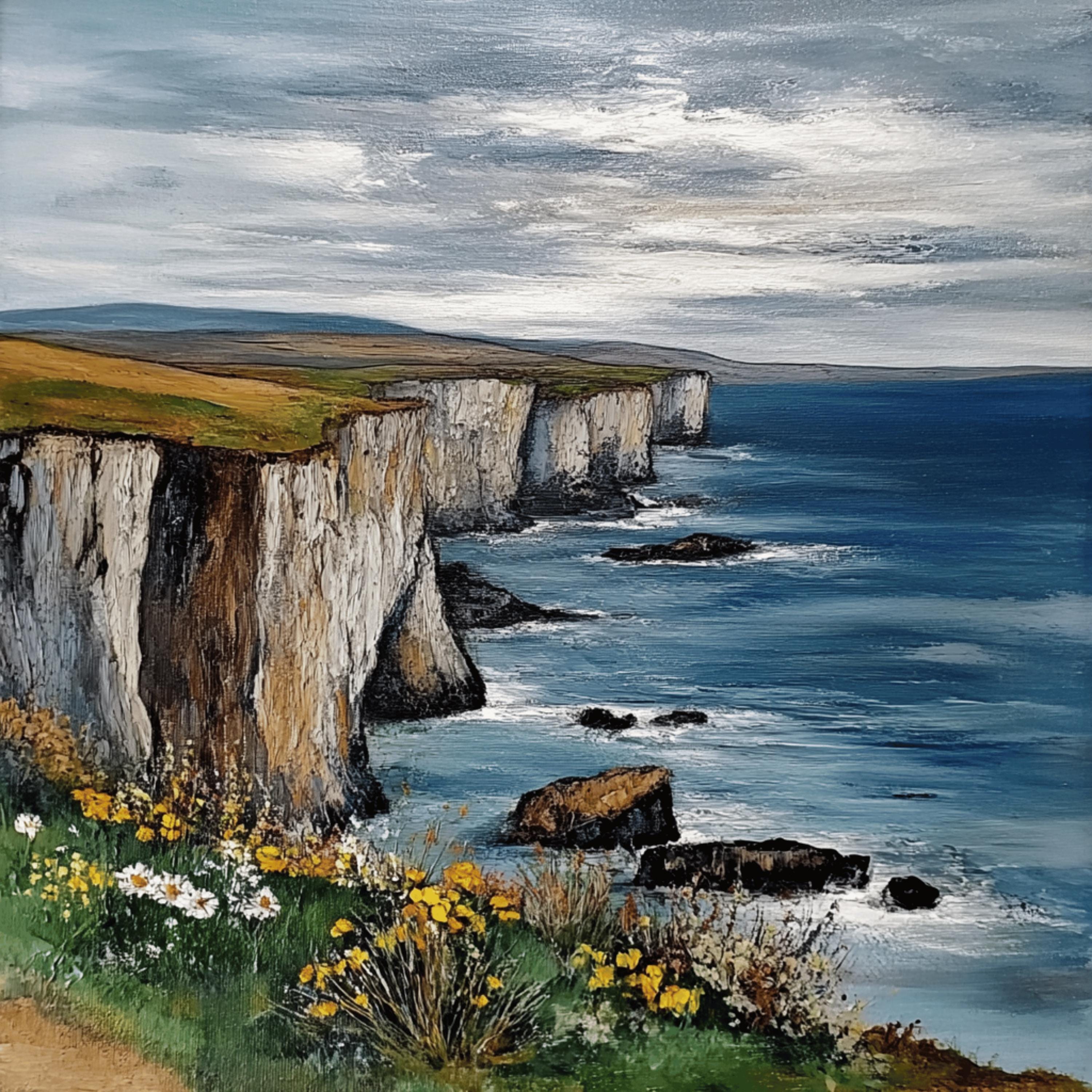 Cliff View Art - 15 Printable Digital Landscape Images for Coastal Wall ...