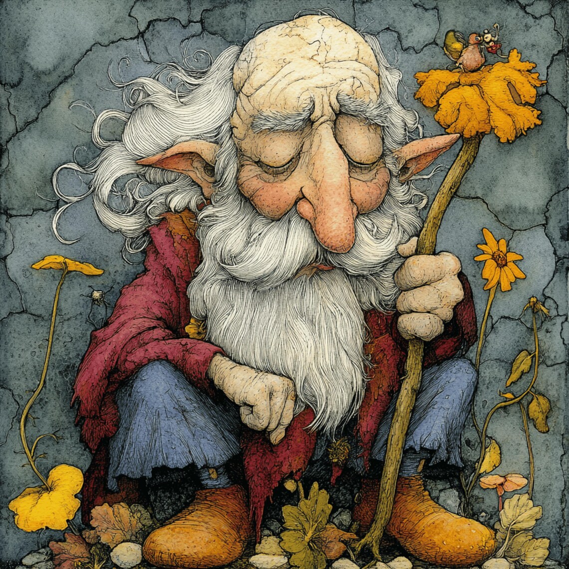 20 Fantasy Illustrations for Kids Playroom, Large Square Artwork ...