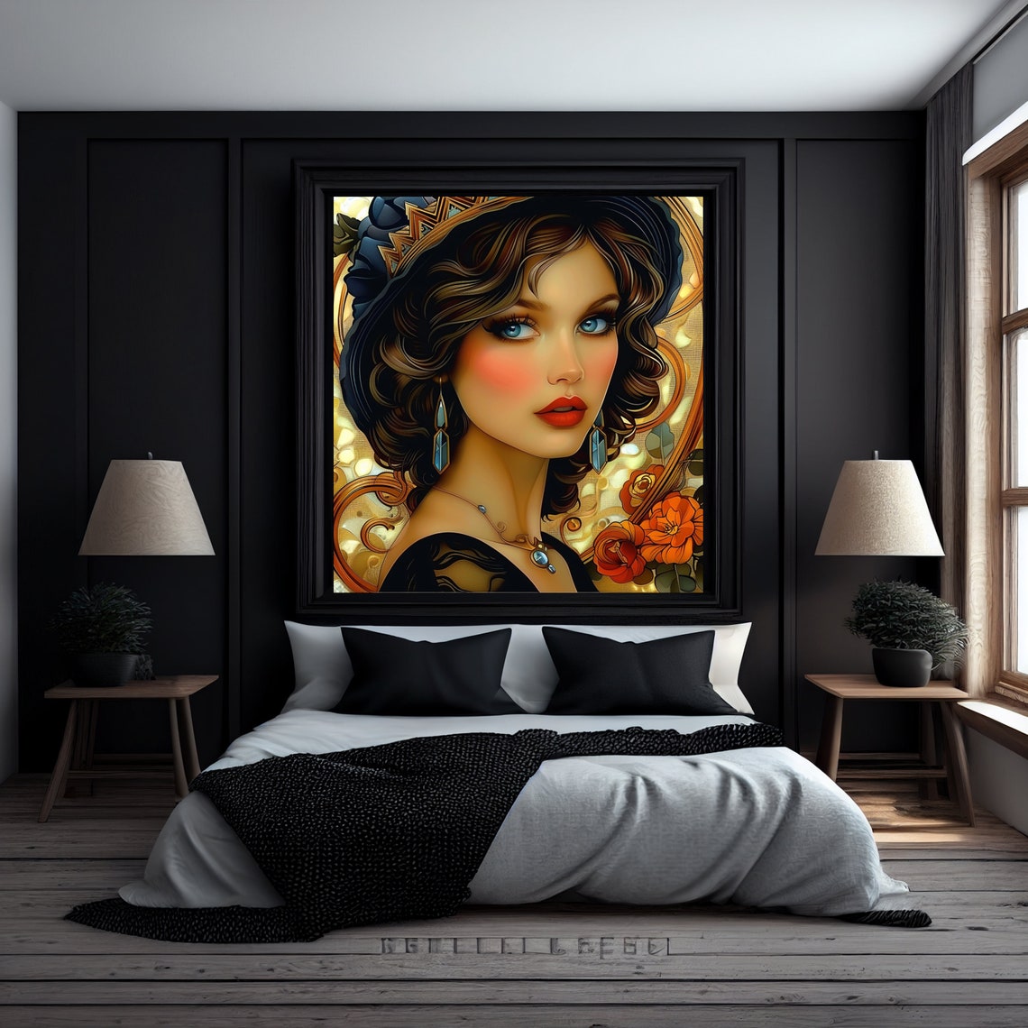 THIRTEEN Art Deco Female Portraits, Vintage Digital Art, Instant ...