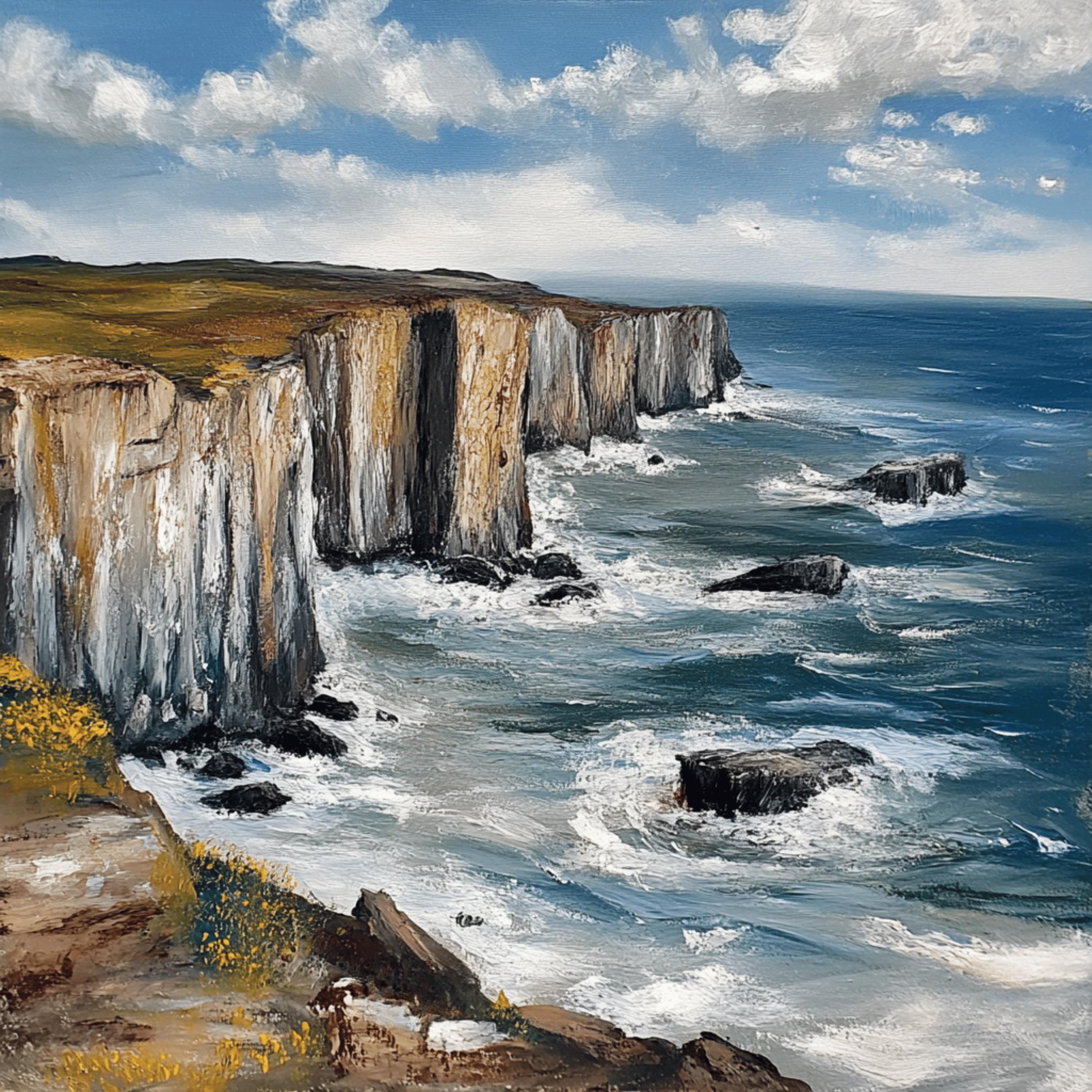 Cliff View Art - 15 Printable Digital Landscape Images for Coastal Wall ...