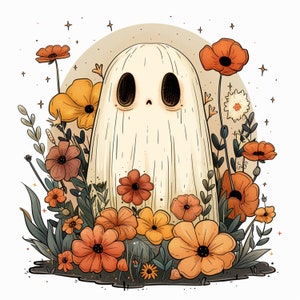 30 Cute Boo Sheet Ghosts Digital Poster, Printable Ghost Art for Kids ...