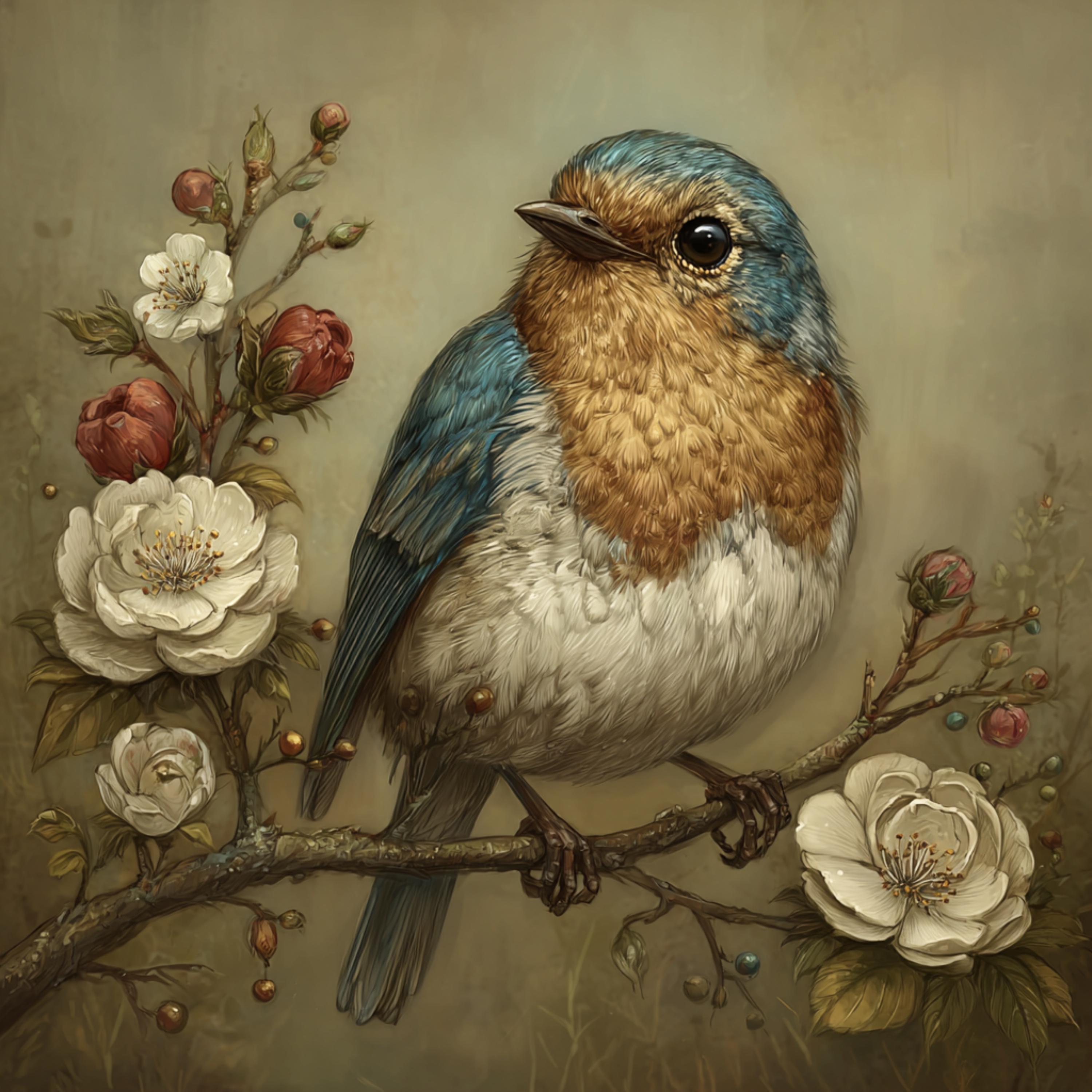 Chickadee Bird Prints: Vintage DIY Wall Art, Nursery Decor (digital ...