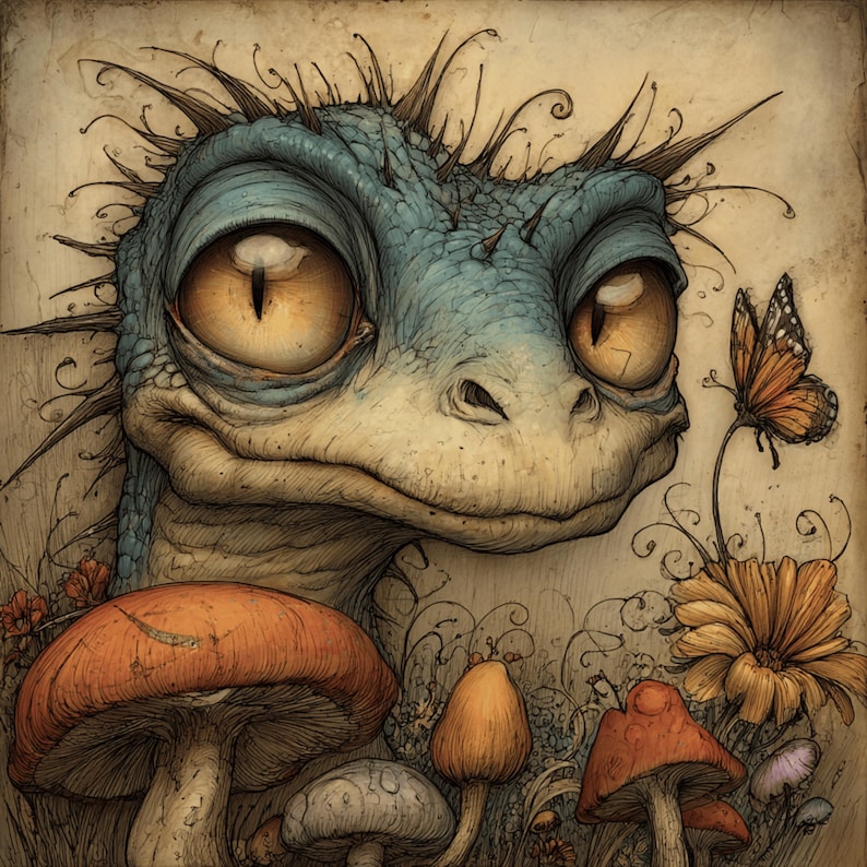 Whimsical Fantasy Creatures Art: Printable Woodland Portraits (digital ...