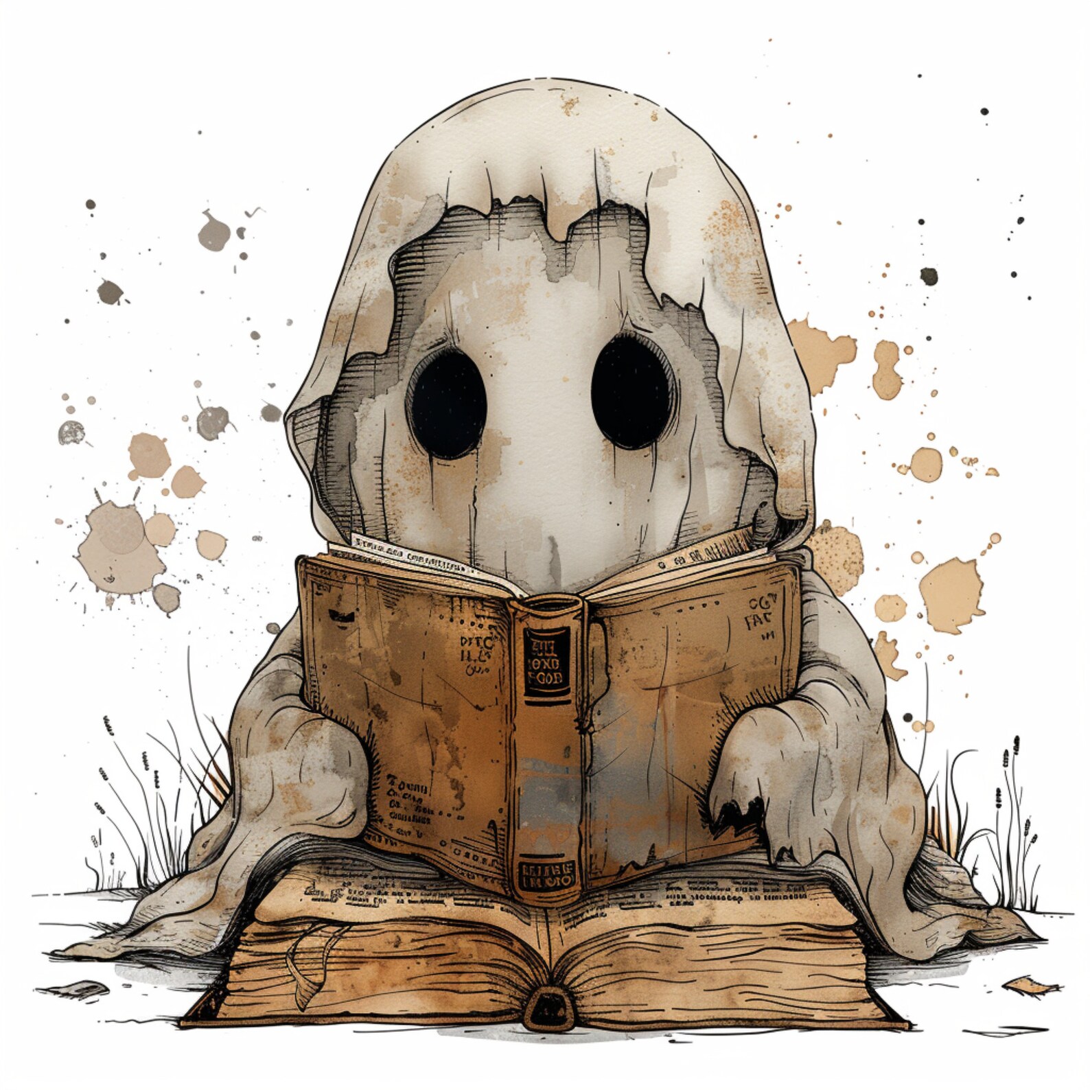 30 Cute Boo Sheet Ghosts Digital Poster, Printable Ghost Art for Kids ...