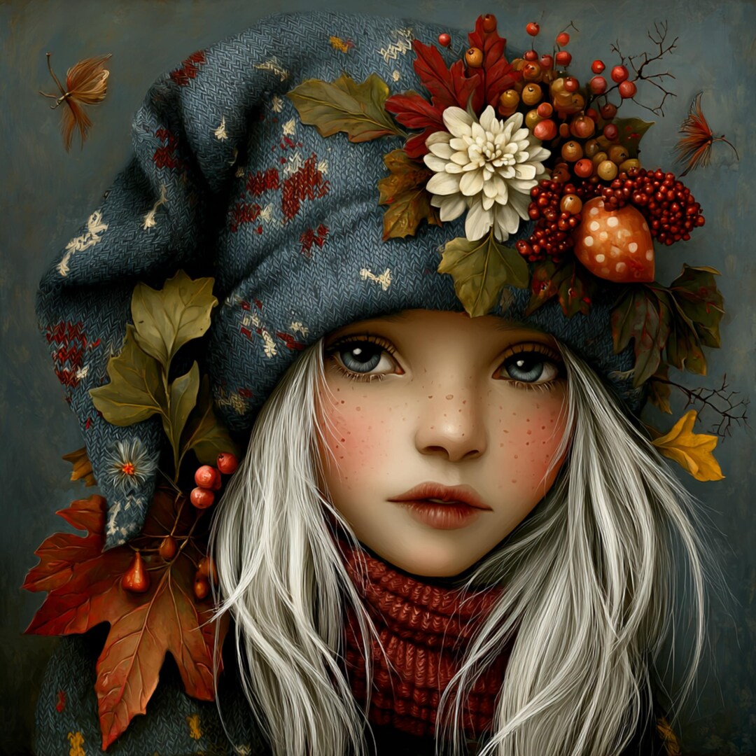 40 Fantasy Angel Portraits, Ethereal Floral Art, Whimsical Digital ...