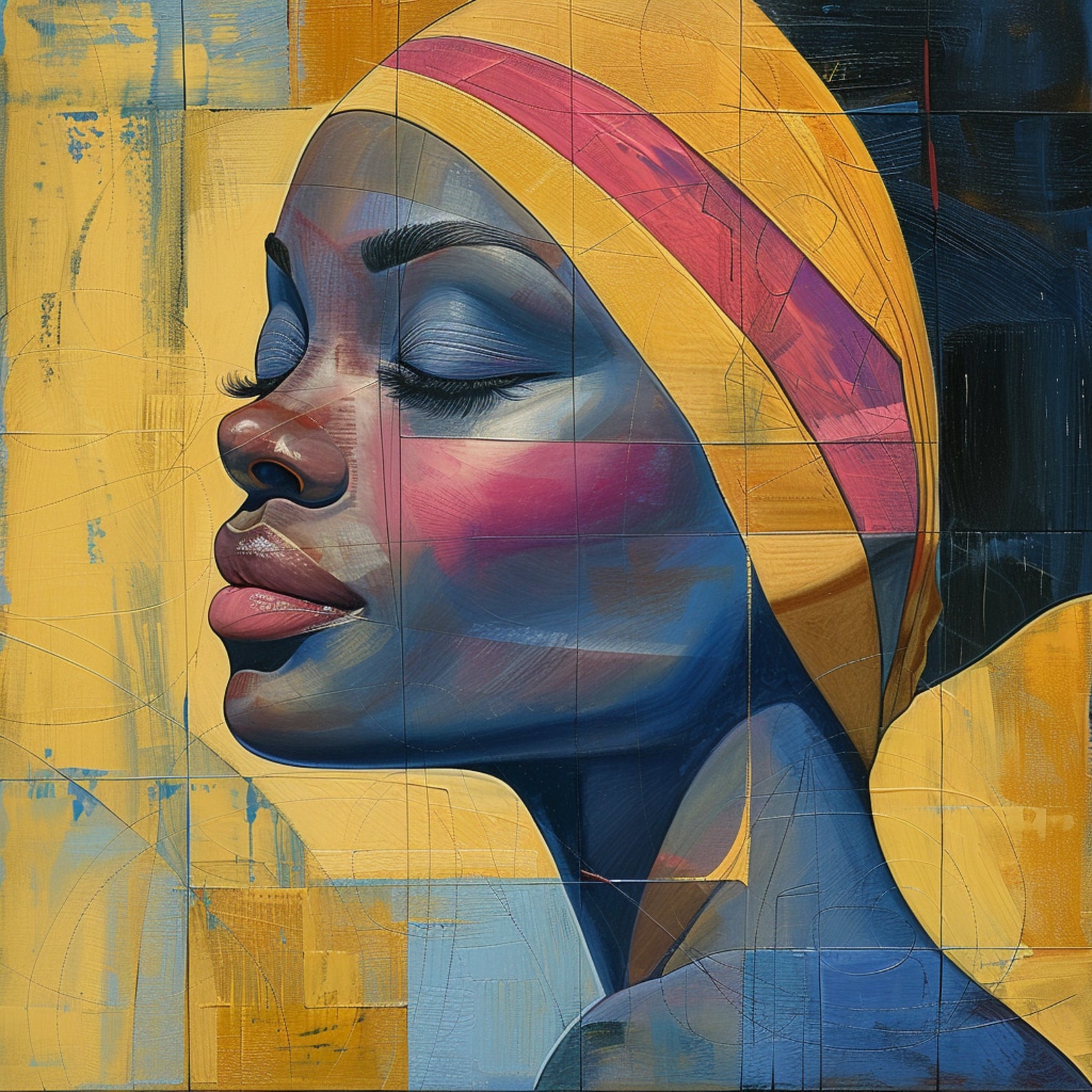 THIRTEEN Contemporary African American Female Portraits, 13 Digital ...