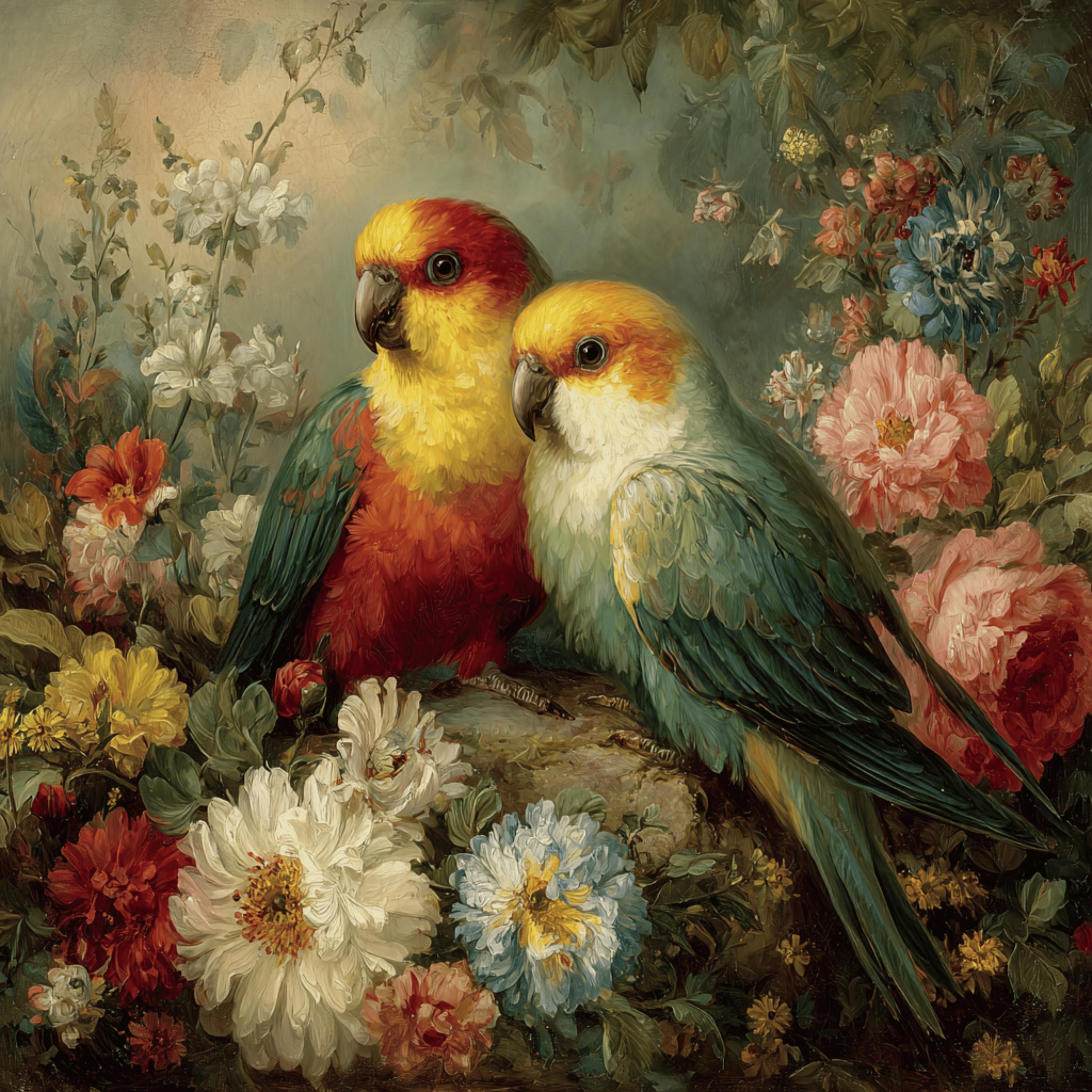 15 Colorful Parrot Portraits Digital Wall Art, Tropical Bird Paintings ...