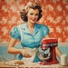 FIVE Retro Baking Prints 1960s Instant Printable Digital Download Wall ...