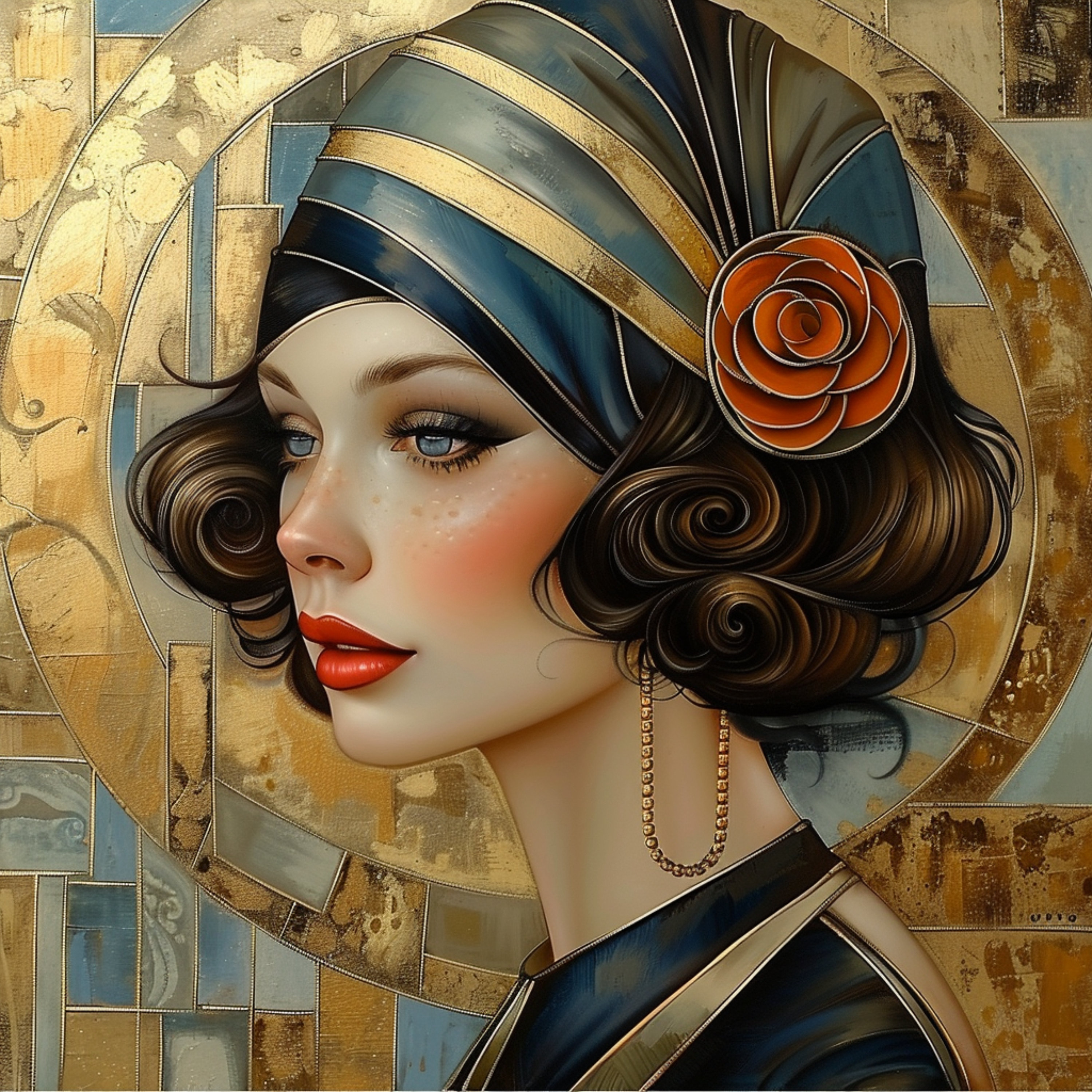 THIRTEEN Art Deco Female Portraits, Vintage Digital Art, Instant ...