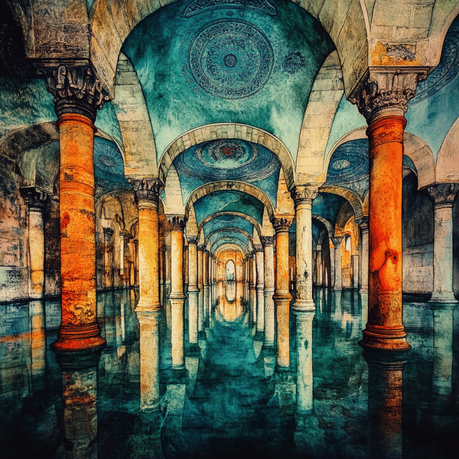 70 Istanbul Artwork Poster, 70 Digital Images, Large Square Art Print ...