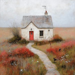 12 Digital Images, Rustic Cottage Wall Art, Wildflower Field Print ...