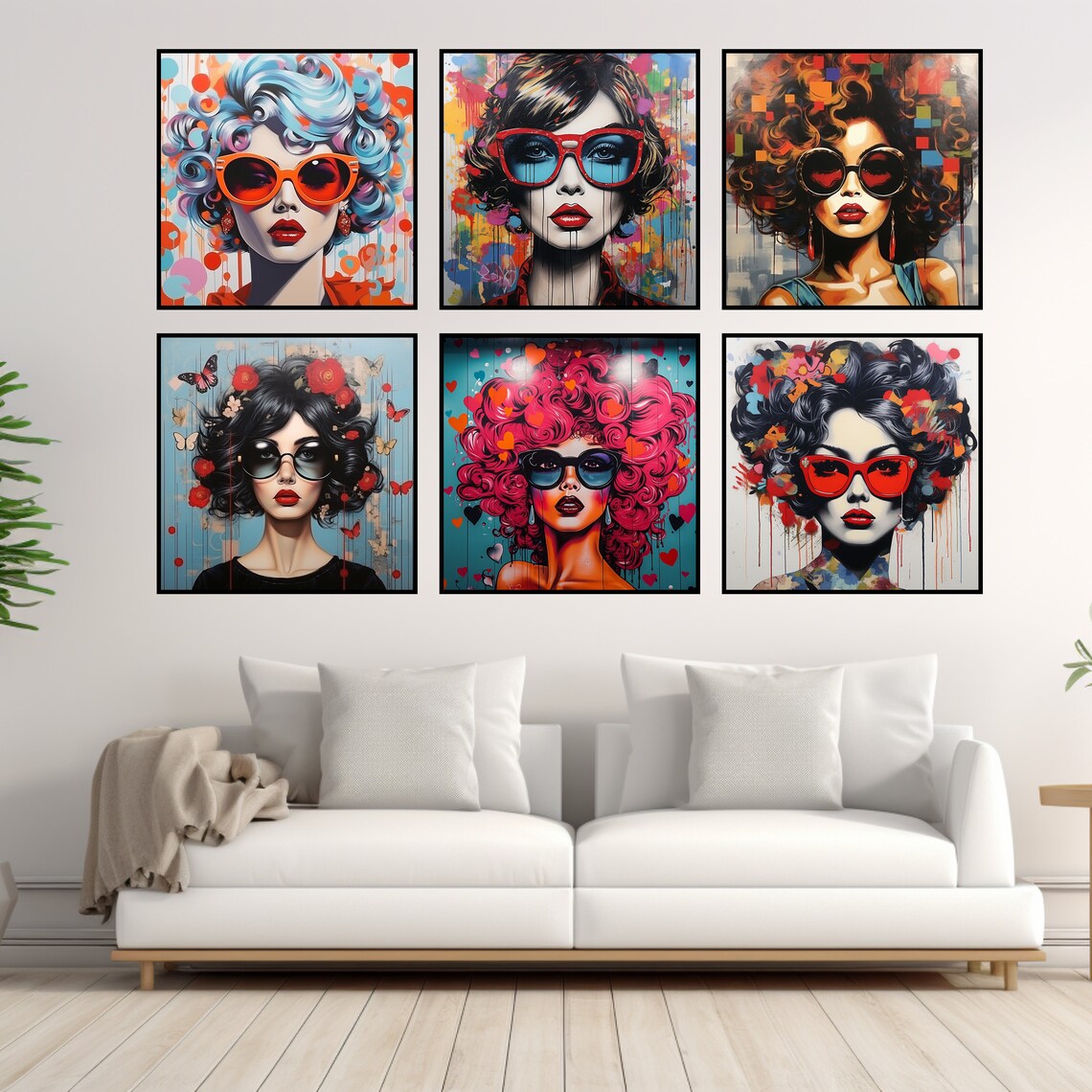 SEVEN Sassy Women Females Digital Art Prints Wall Decor Instant ...