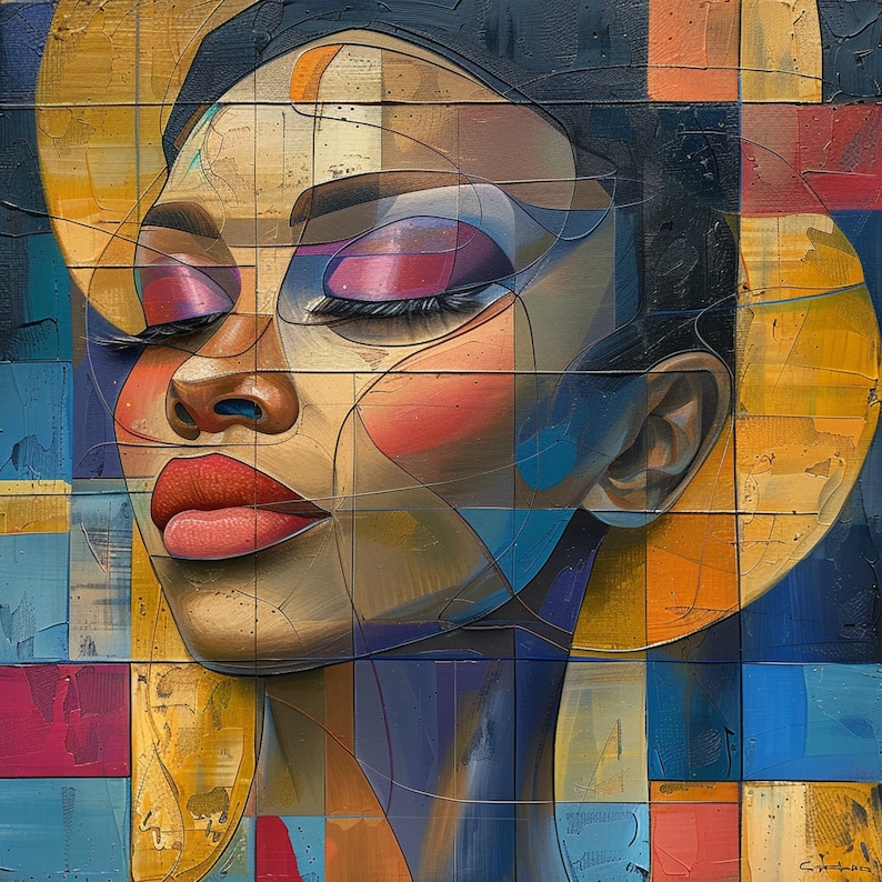 THIRTEEN Contemporary African American Female Portraits, 13 Digital ...