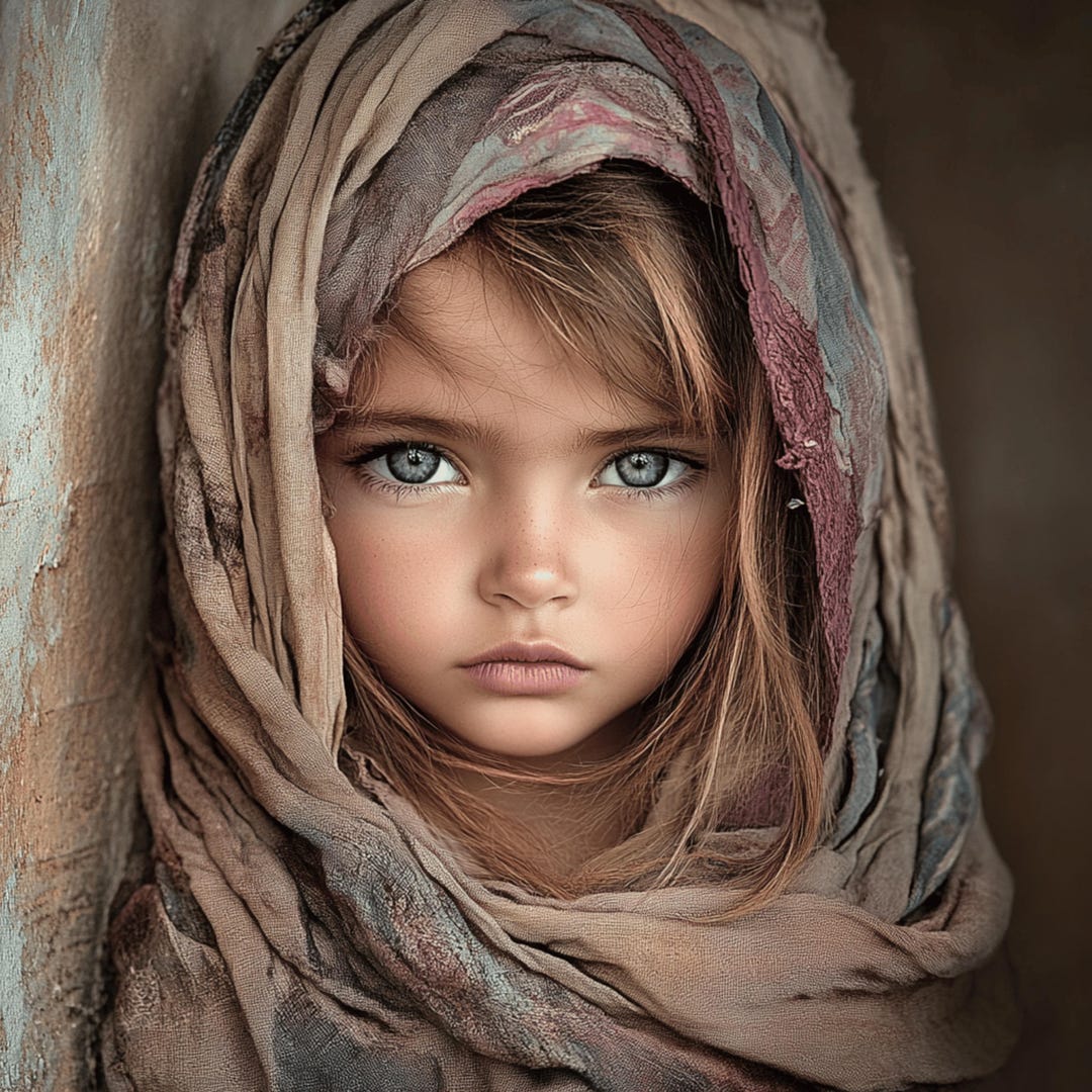 13 Child Portrait Digital Art Images - Emotional Wall Art, DIY Crafts ...