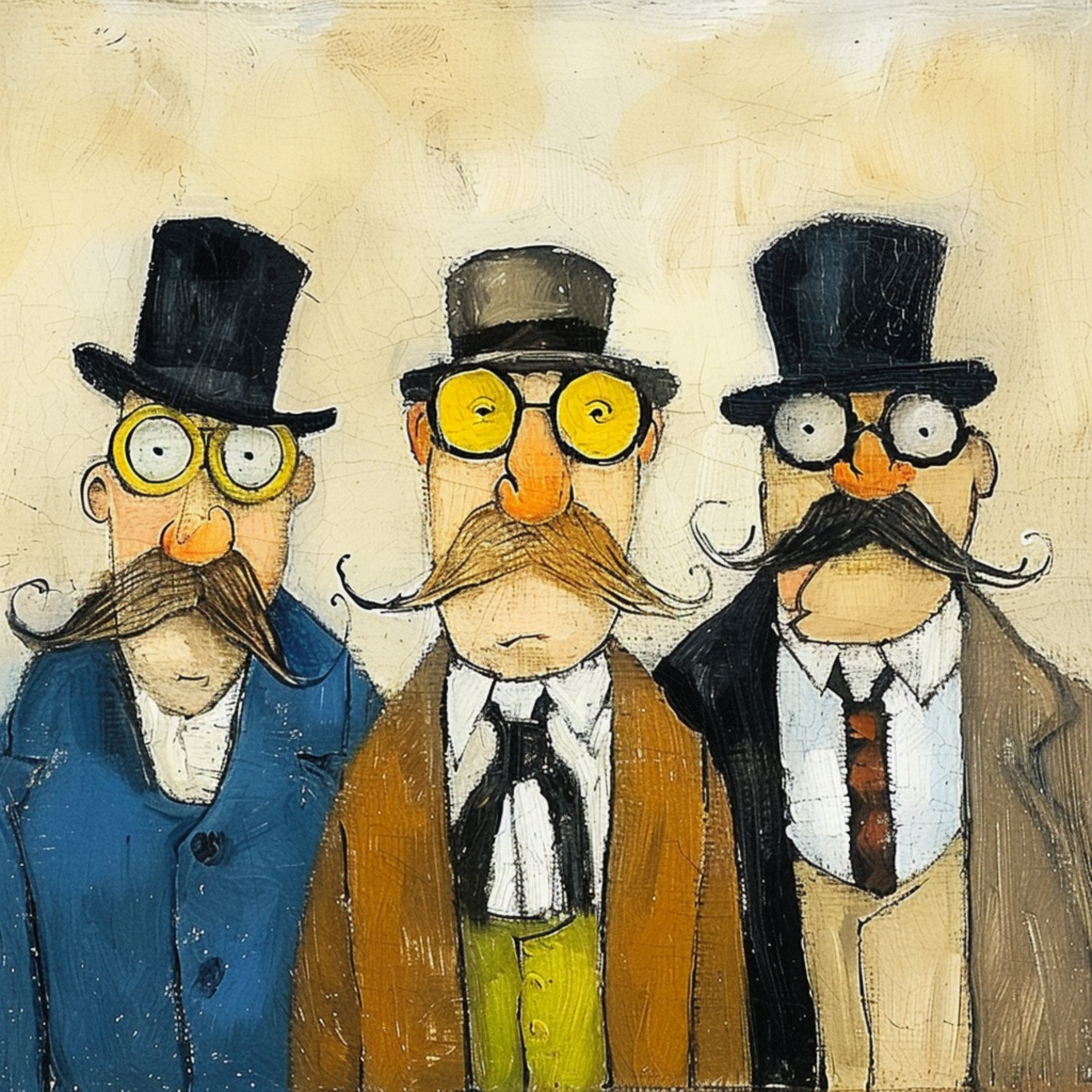 ELEVEN Vintage Style Distinguished Gentlemen Artwork, Large Wall Art ...