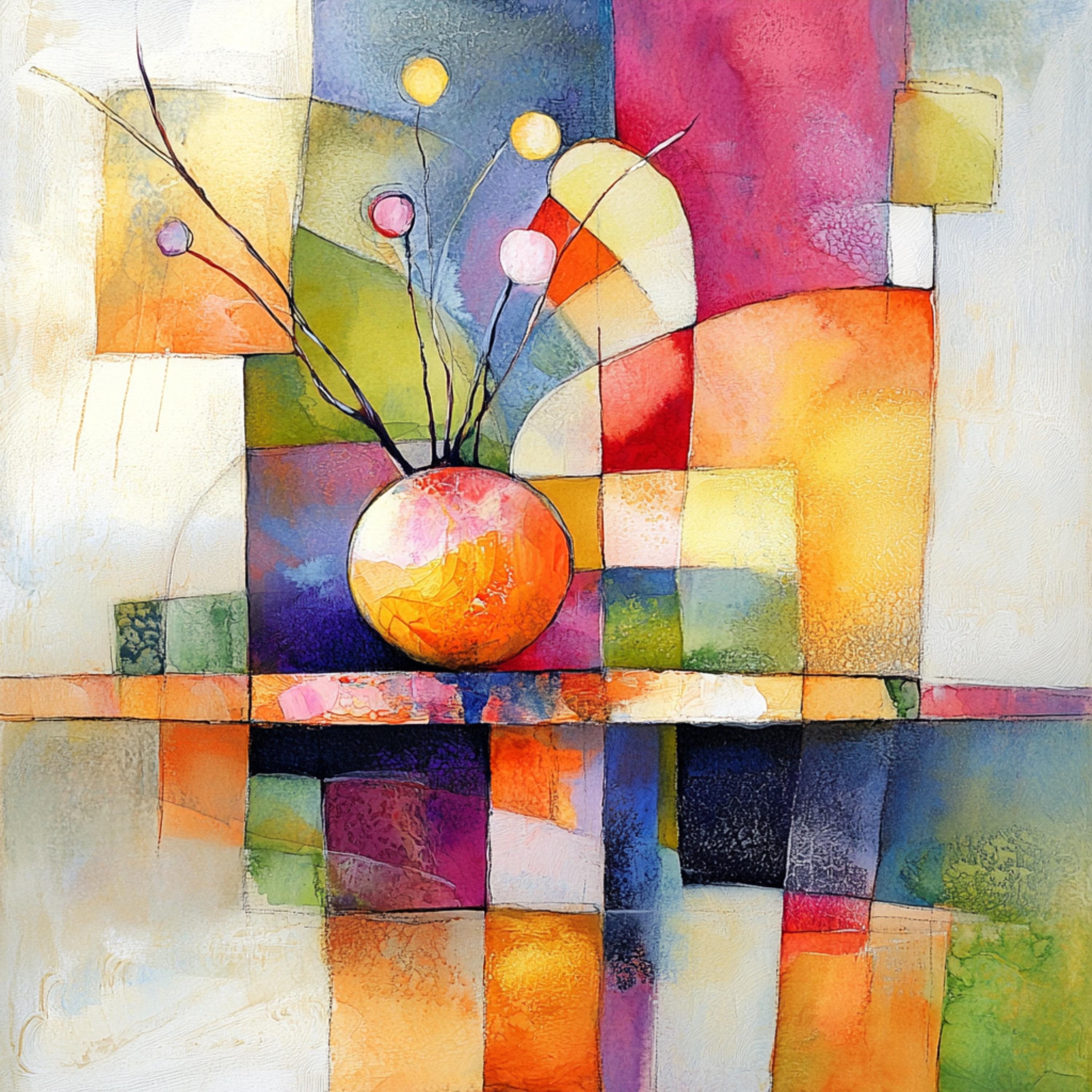 100 Abstract Artwork Square Large Art Digital Images Vibrant Colors ...