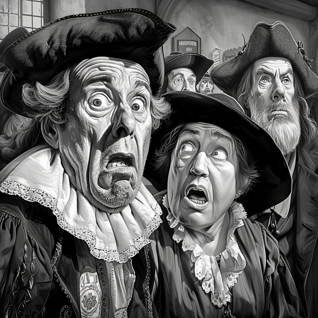 TEN Halloween Witch Trial Scene Digital Art, Salem Witch Trials ...