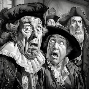 TEN Halloween Witch Trial Scene Digital Art, Salem Witch Trials ...