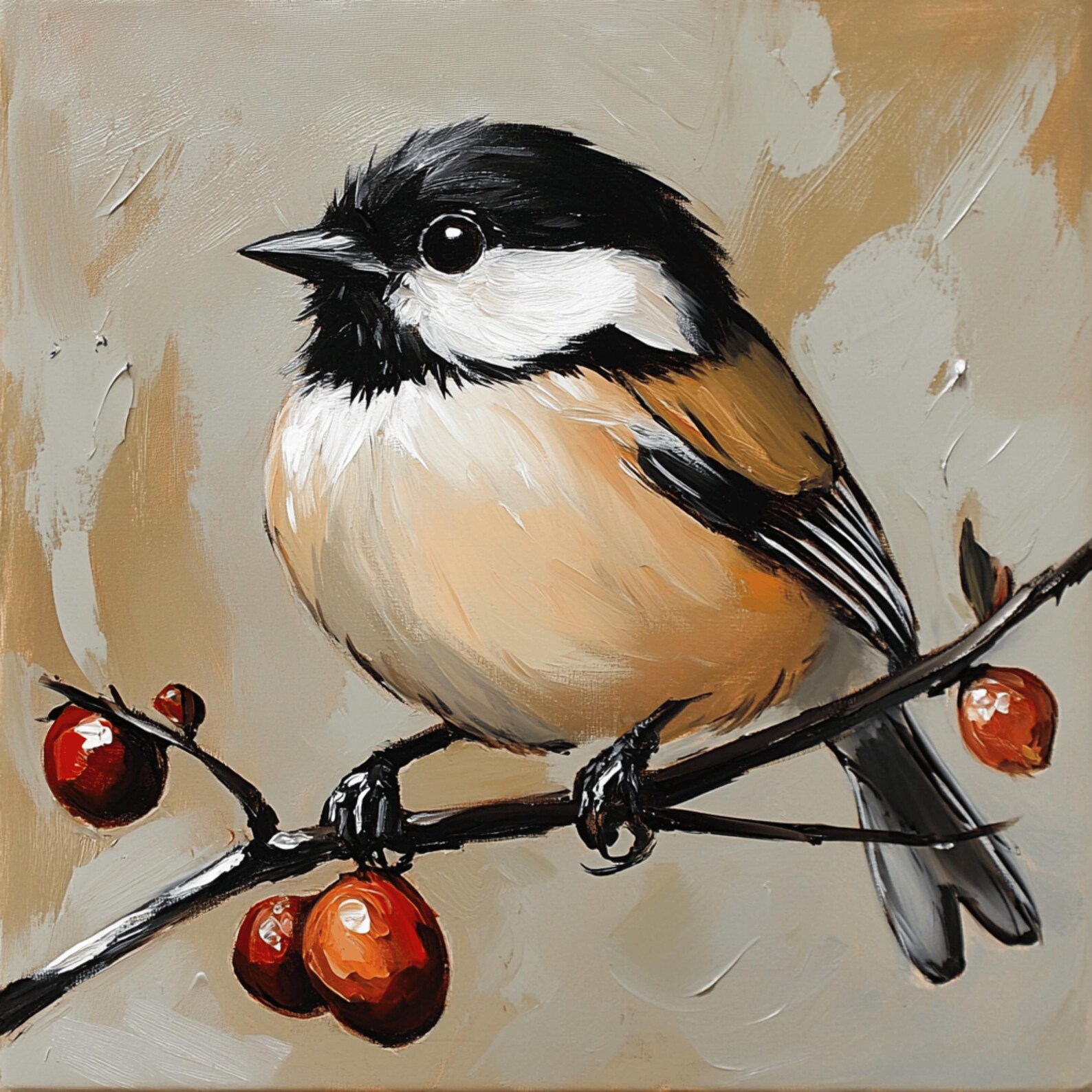 Chickadee Bird Art Prints Set of 12 Digital Nature-inspired Wall Decor ...