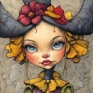20 Fantasy Illustrations for Kids Playroom, Large Square Artwork ...