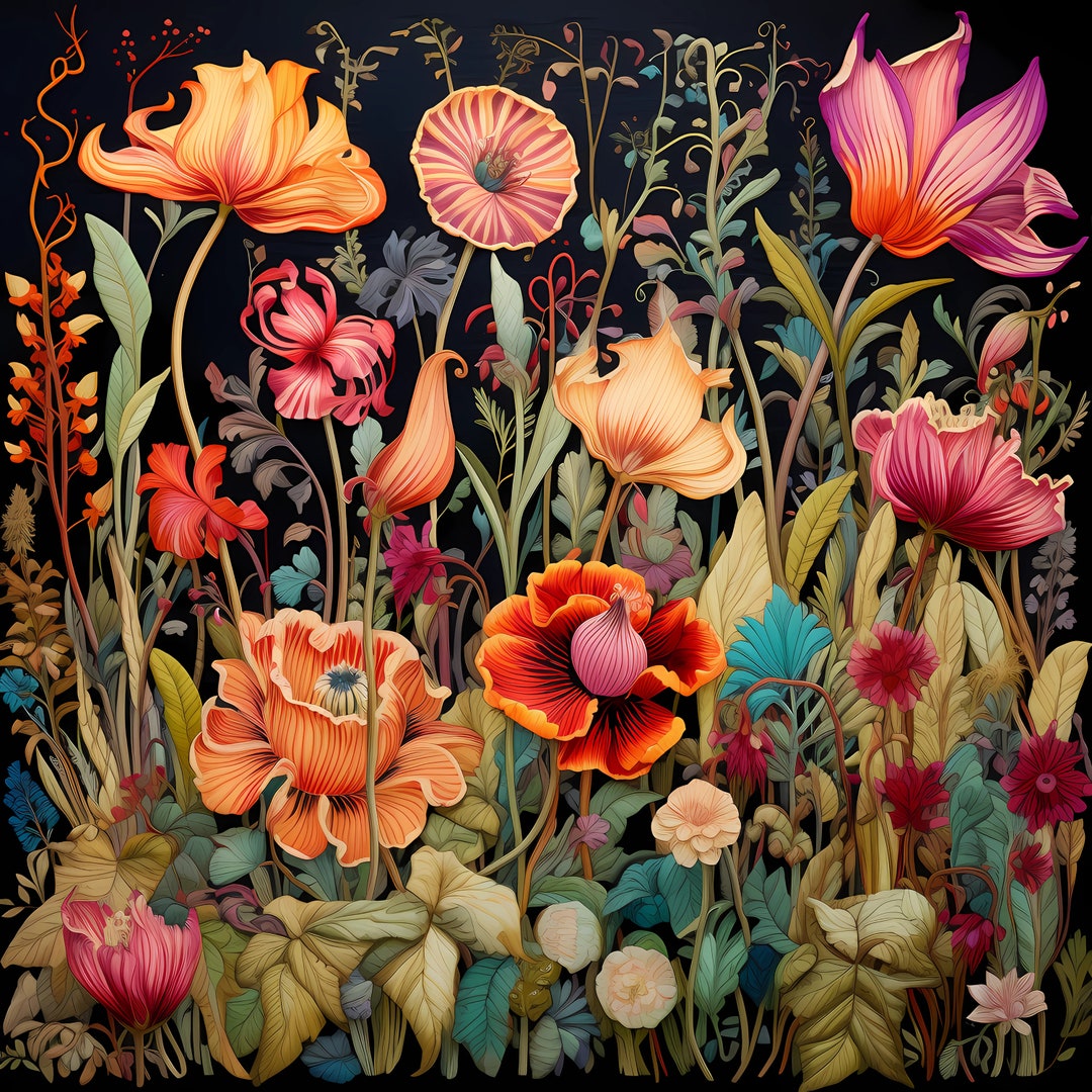 SIX Botanical Wall Decor Instant Digital Download Printable Affordable ...